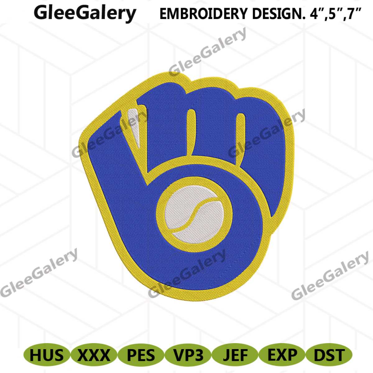 Milwaukee Brewers Cap Logo Embroidery Design, MLB Baseball T | Inspire ...