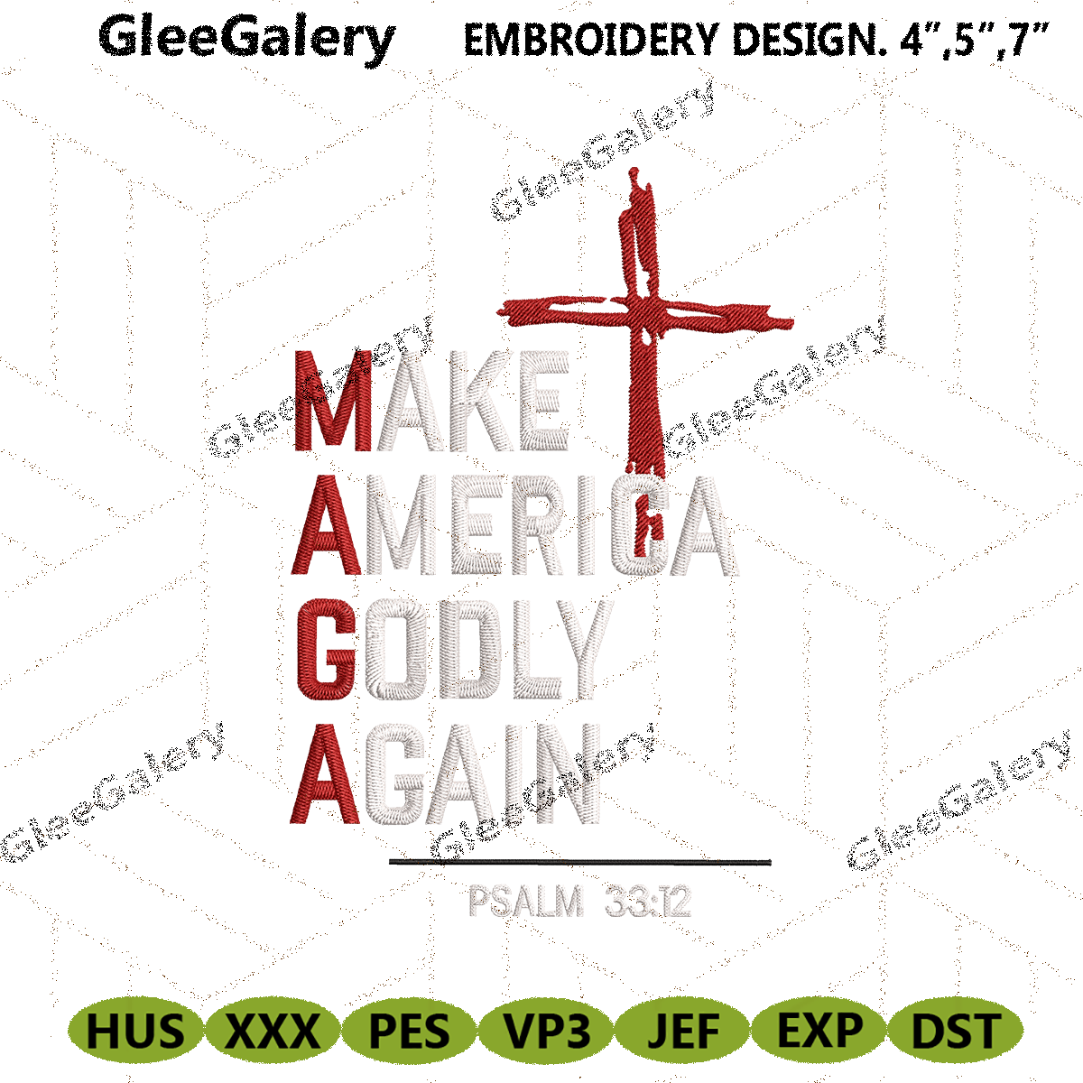 Maga Make America Machine Embroidery Design | Inspire Uplift
