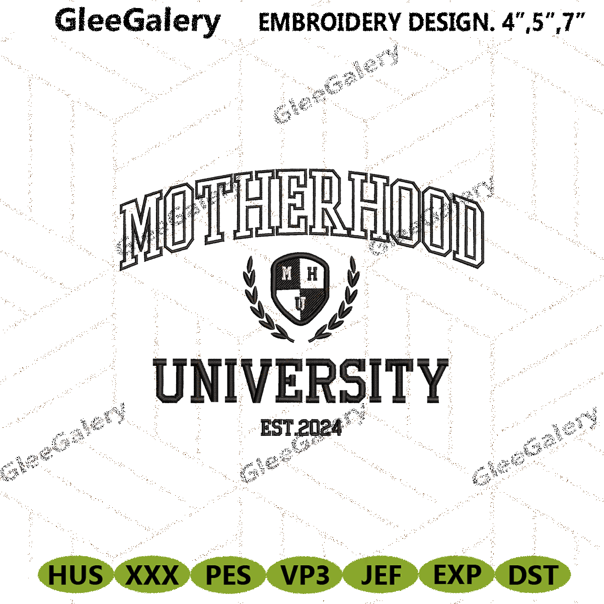 Motherhood University Embroidery Digital Files | Inspire Uplift