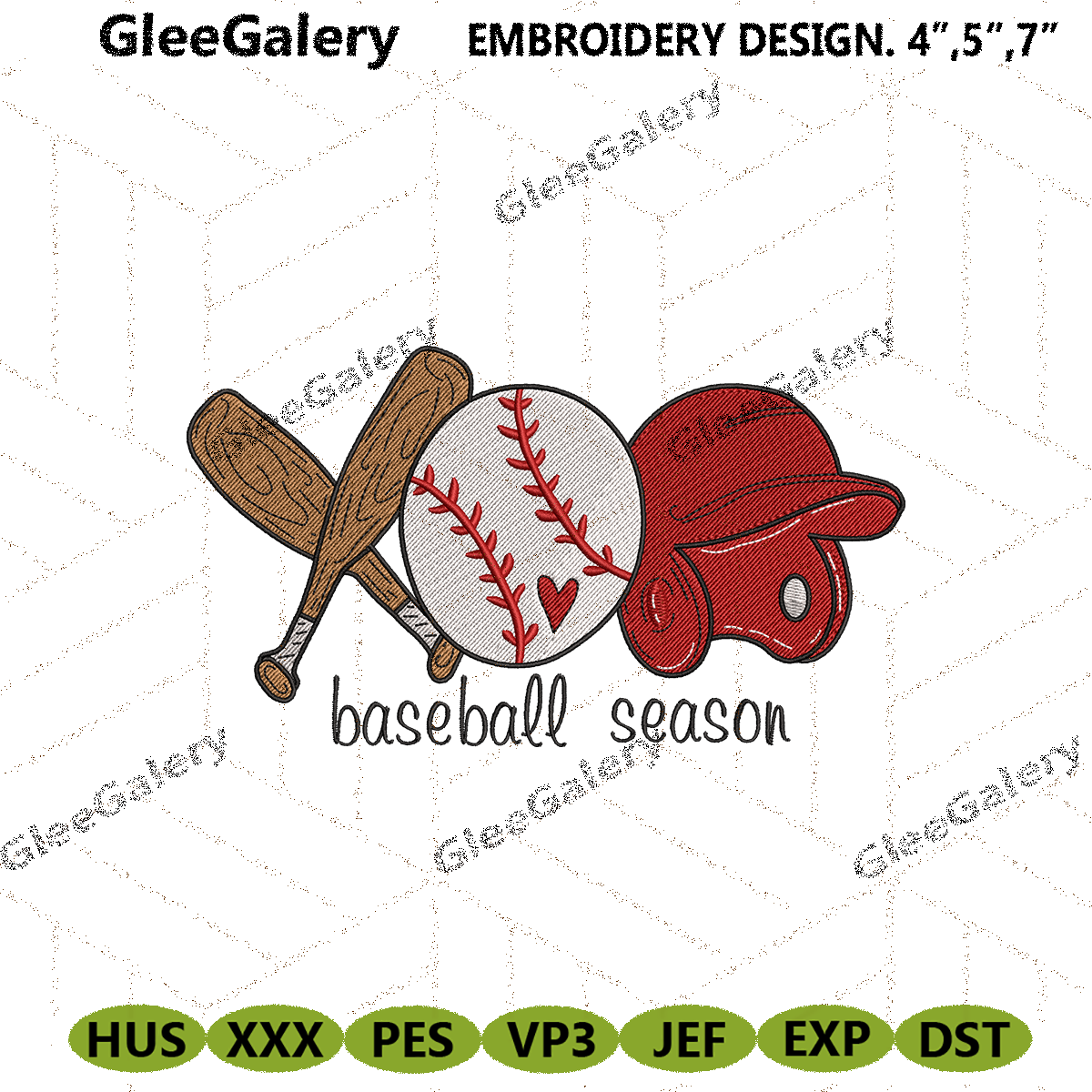 Baseball Season Embroidery Digital Instant Files | Inspire Uplift