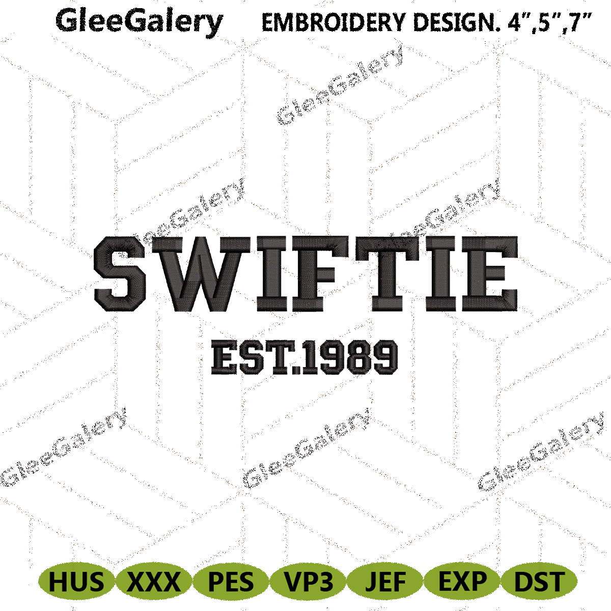 Swiftie Est 1989 Embroidery Design Download | Inspire Uplift