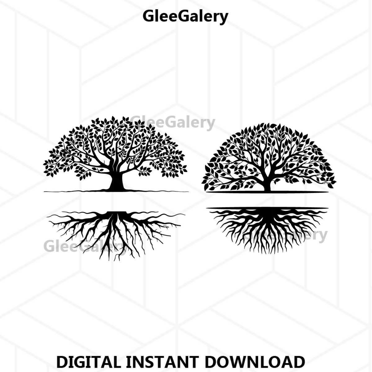 Split Tree Monogram SVG, Split Monogram Tree of Life, SVG Cu | Inspire ...