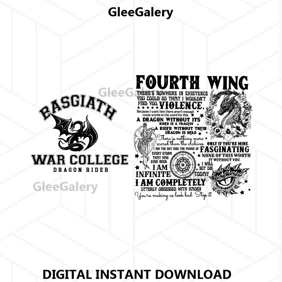 Basgiath Digital File, Rebecca Yarros svg, Fourth Wing svg, | Inspire ...