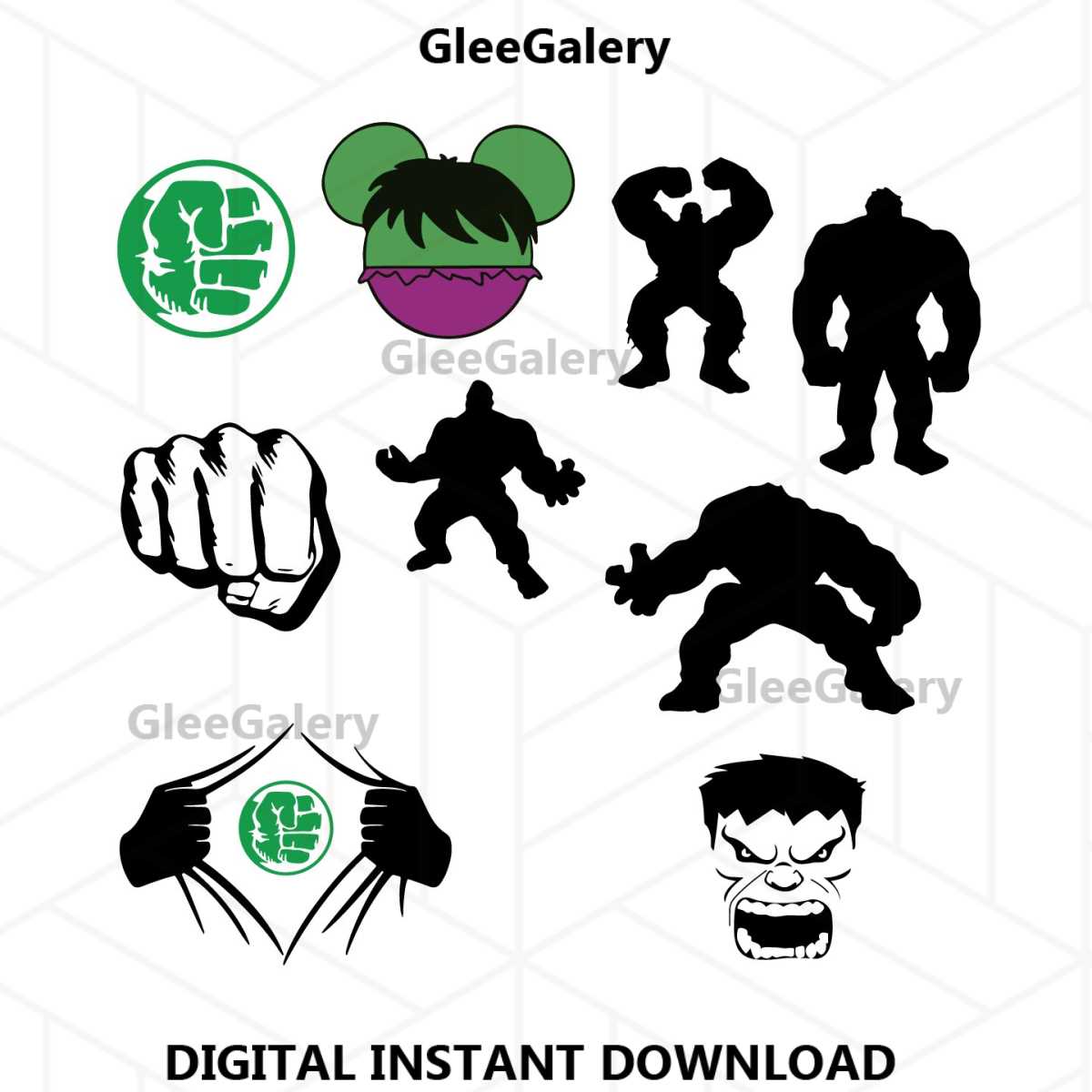 Hulk Bundle Monster Green Svg Marvel Movie Svg Bundle File | Inspire Uplift