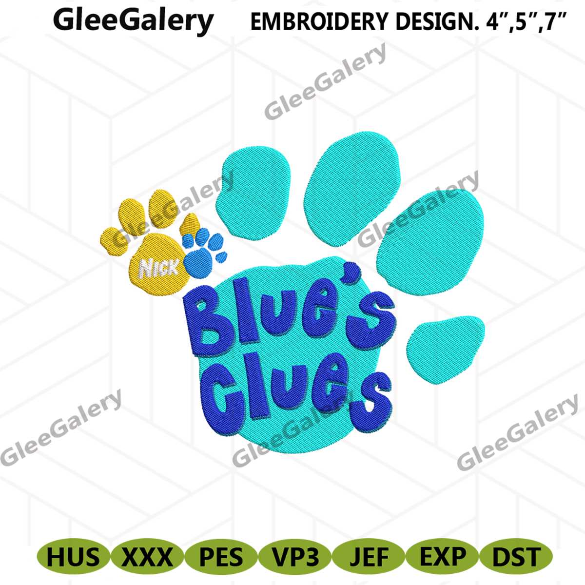 Blues Clues Embroidery Instant Design, Blues Clues Logo Embr | Inspire ...