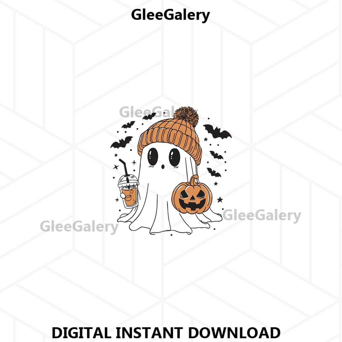 Cute Ghost Svg, Ghost With Iced Coffee Svg, Halloween Svg, S | Inspire ...