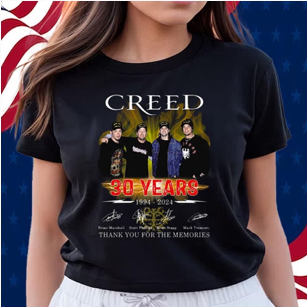 Creed 30 Years 1994-2024 Thank You For The Memories Shirt | Inspire Uplift