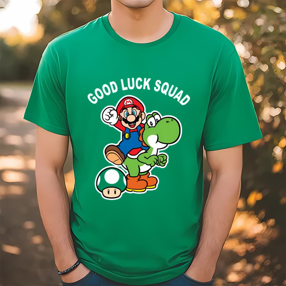Juniors Nintendo Super Mario St Patricks Day Good Luck Squad | Inspire ...