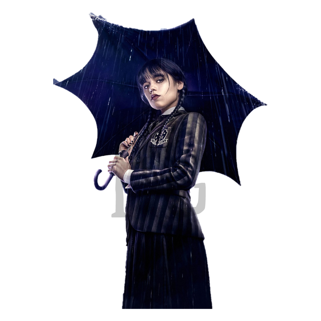 Merlina With Umbrella Wednesday Addams Png Sublimation Vect | Inspire ...