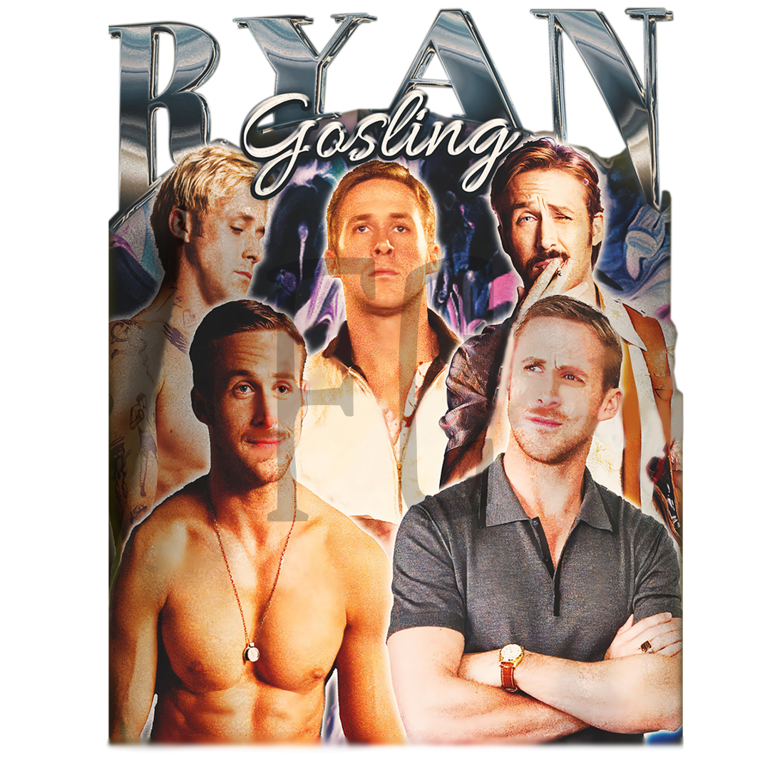 Ryan Gosling Vintage Png Sublimation Ryan Gosling Homage Pn | Inspire ...