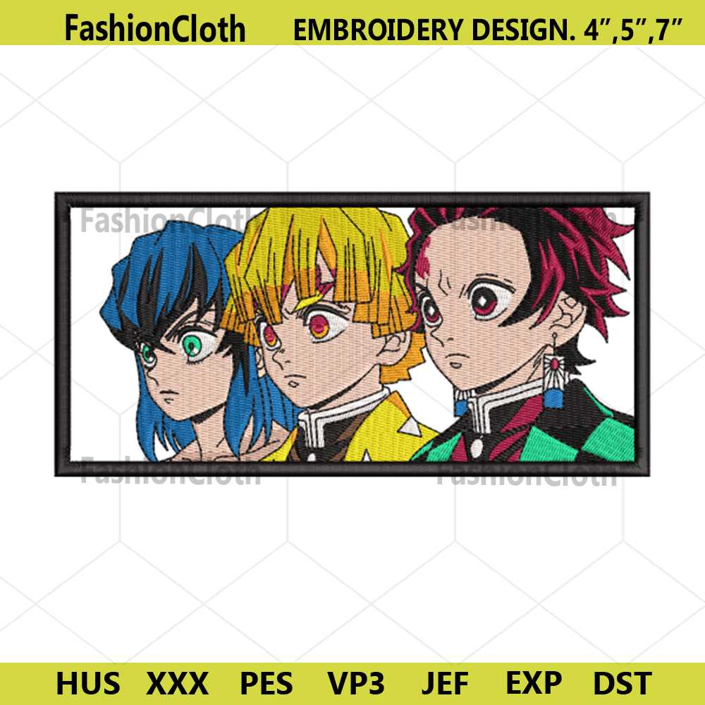 Demon Slayer Gang Box Embroidery Design Demon Slayer Downloa | Inspire ...
