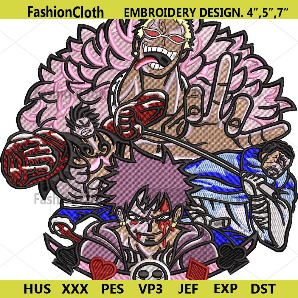 ONE PIECE Anime Embroidery Machine Anime Design File | Inspire Uplift