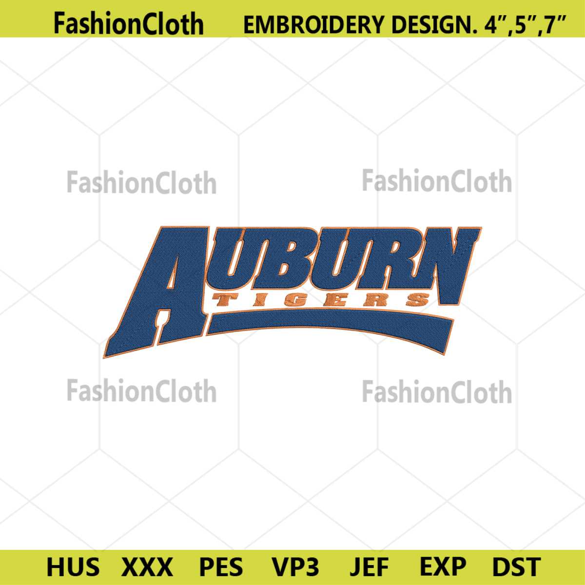 Auburn Tigers Text Logo Machine Embroidery, Auburn Tigers Lo | Inspire ...