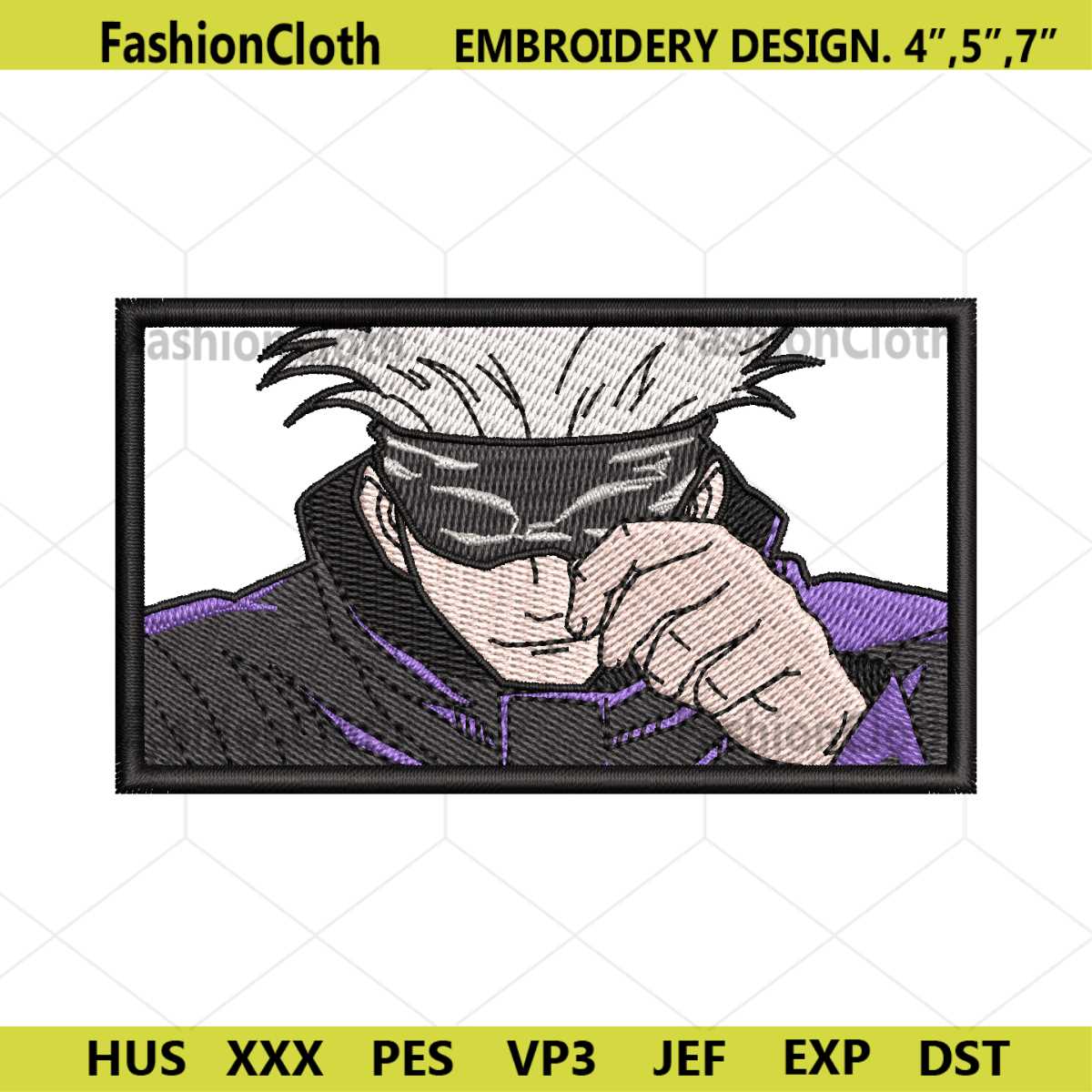 Gojo Satoru Master Embroidery Design Jujutsu Kaisen Anime | Inspire Uplift