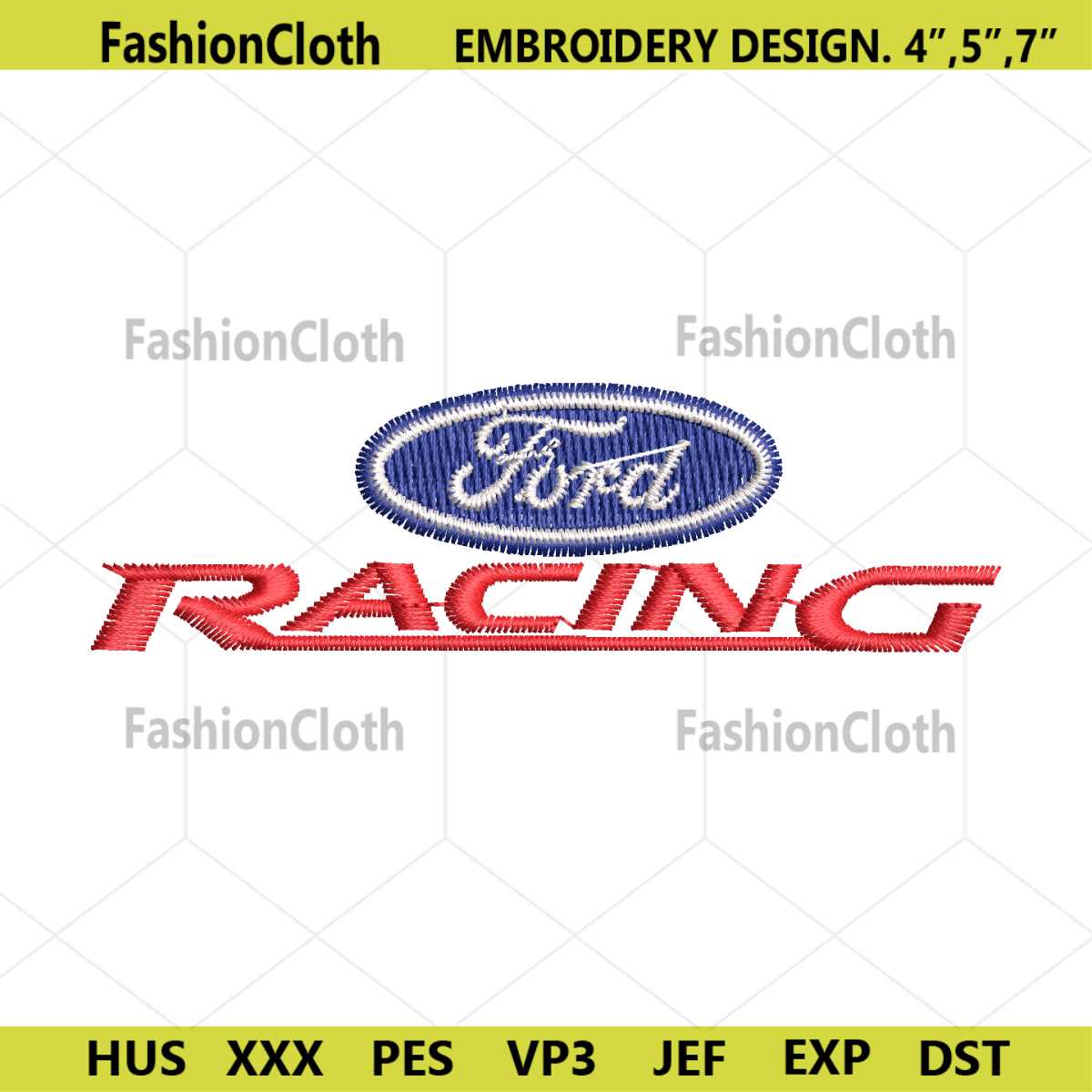 Ford Racing Logo Car Embroidery Download Logo Car Embroidery | Inspire ...