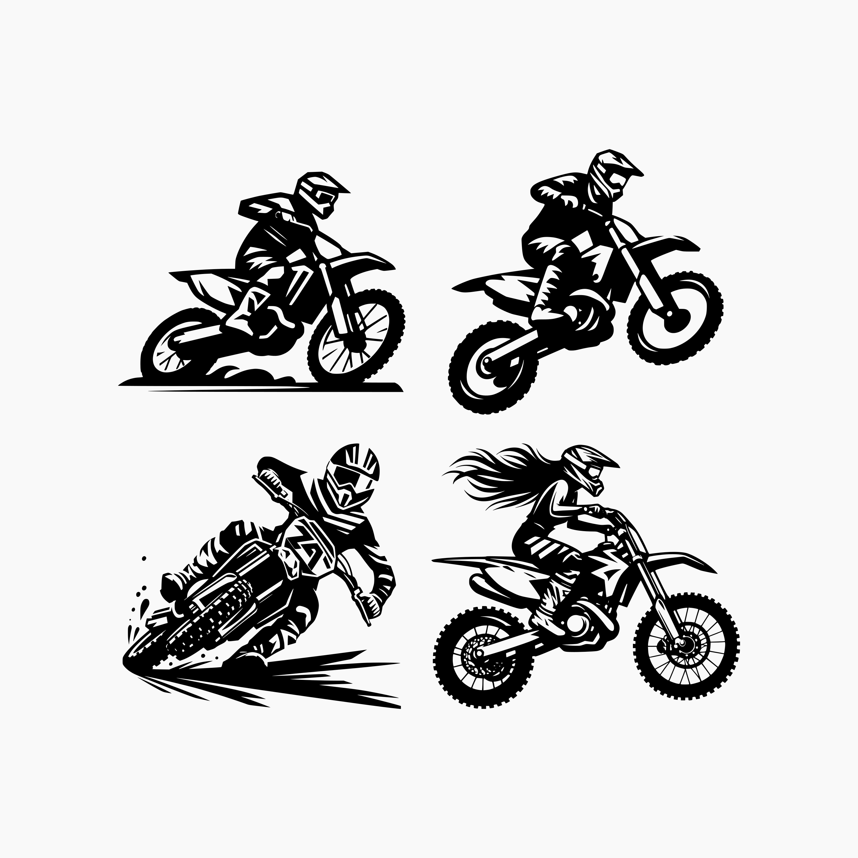 Motocross Rider. Svg Png Eps Dxf Cut files. - Inspire Uplift