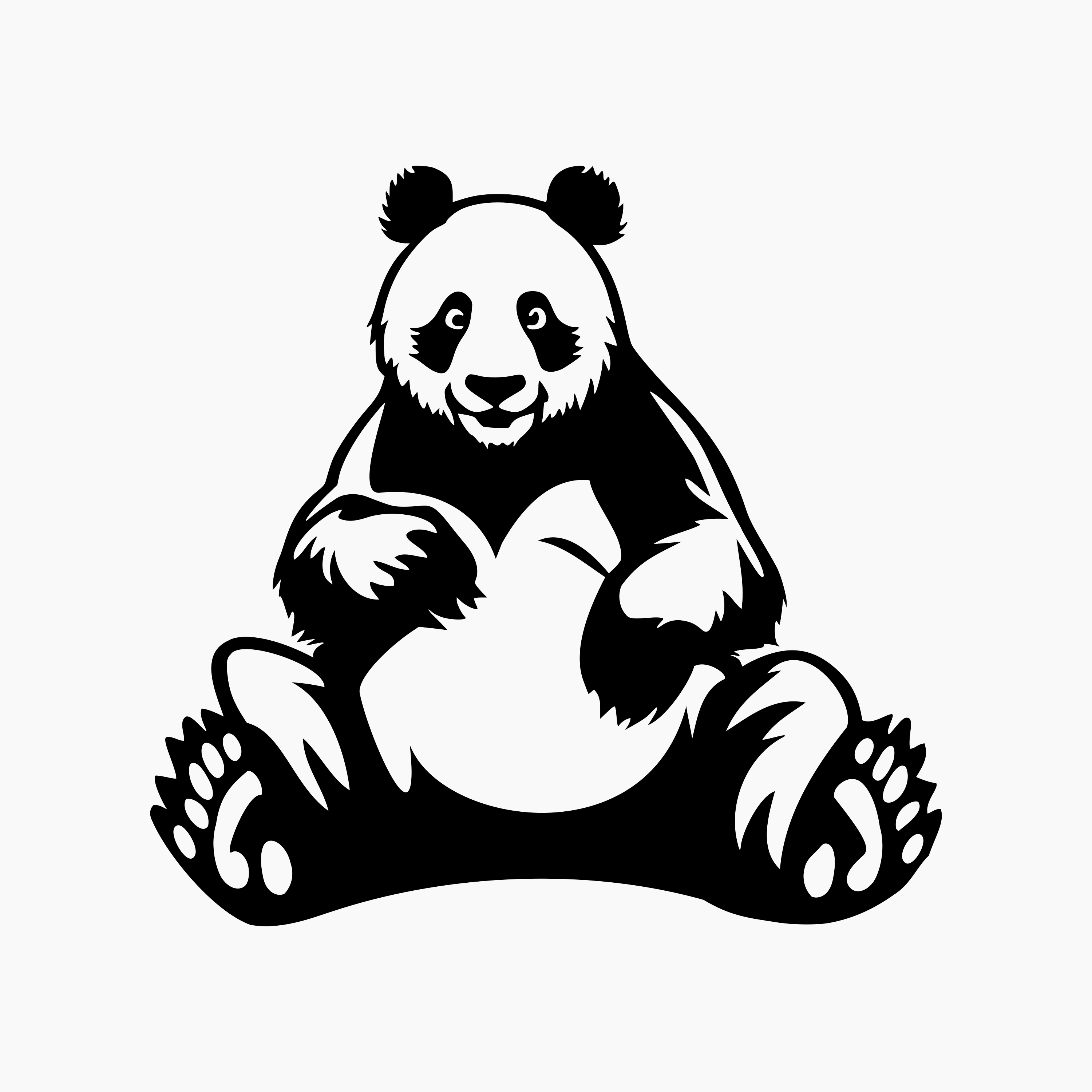 Panda. Svg Png Eps Dxf Cut files. | Inspire Uplift