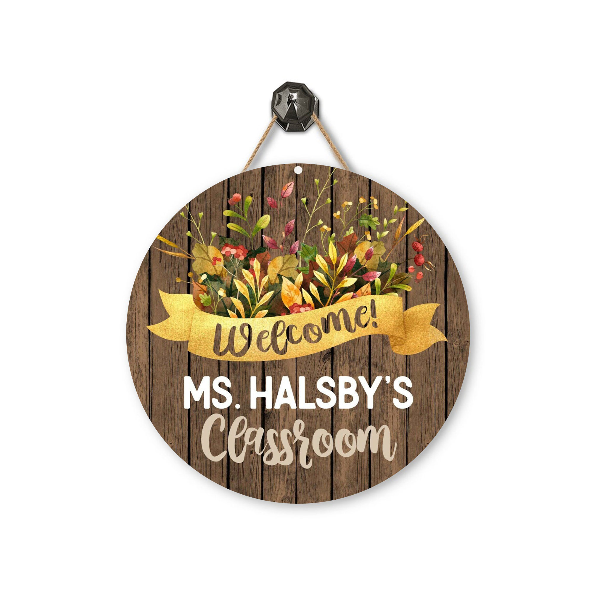 Teacher Door Sign Metal Classroom Sign Personalized Metal | Inspire Uplift