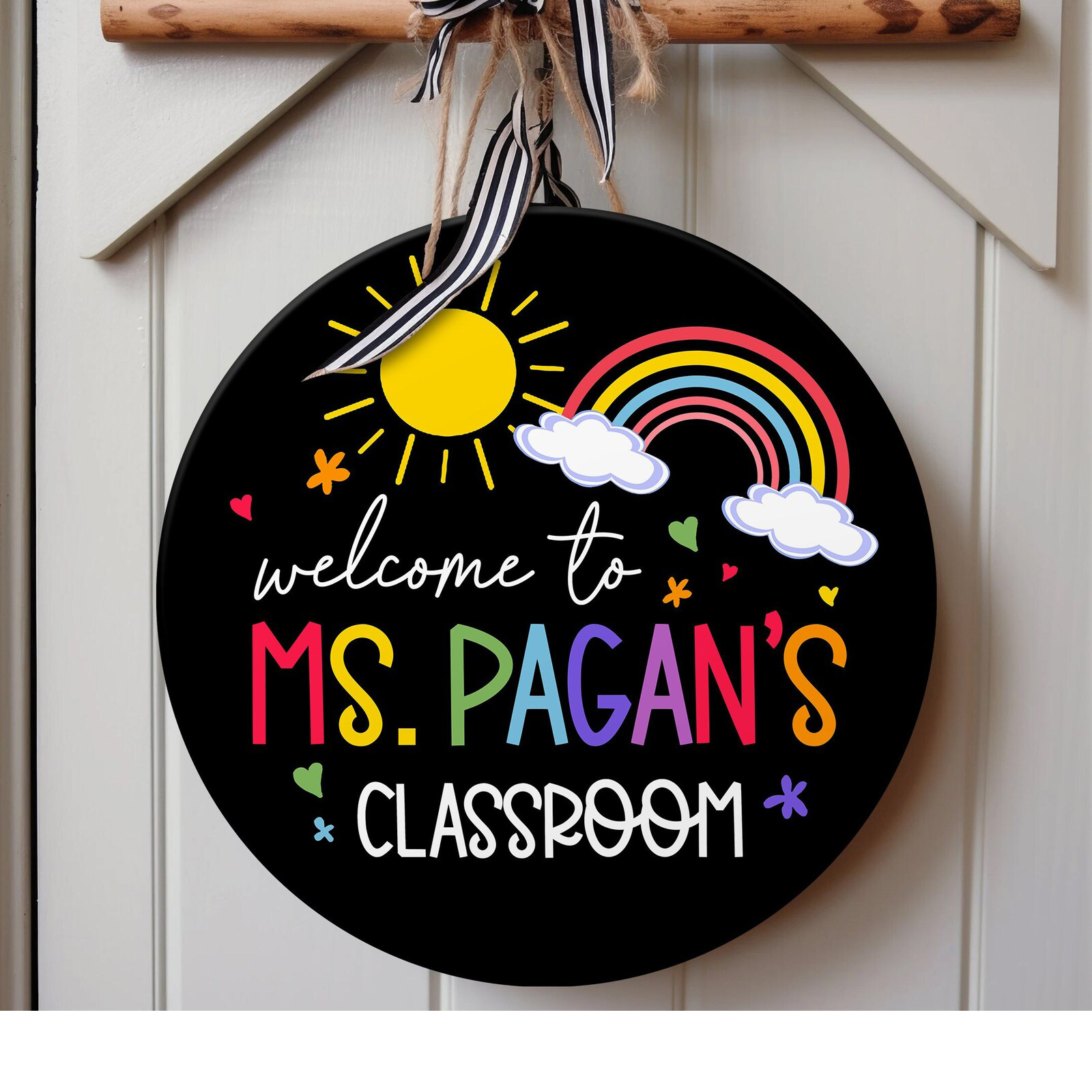 Classroom Door Sign, Teacher Name Sign, Teacher Appreciation | Inspire ...