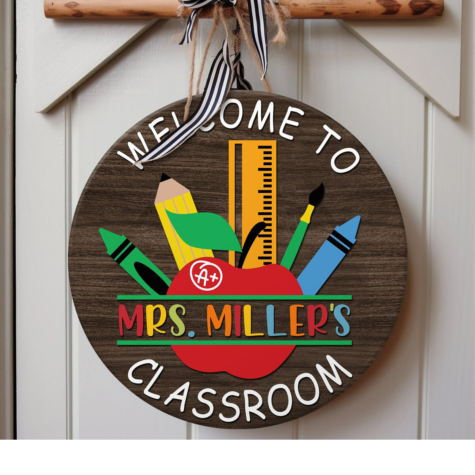 Custom Teacher Sign, Personalized Teacher Door Sign, Classro | Inspire ...