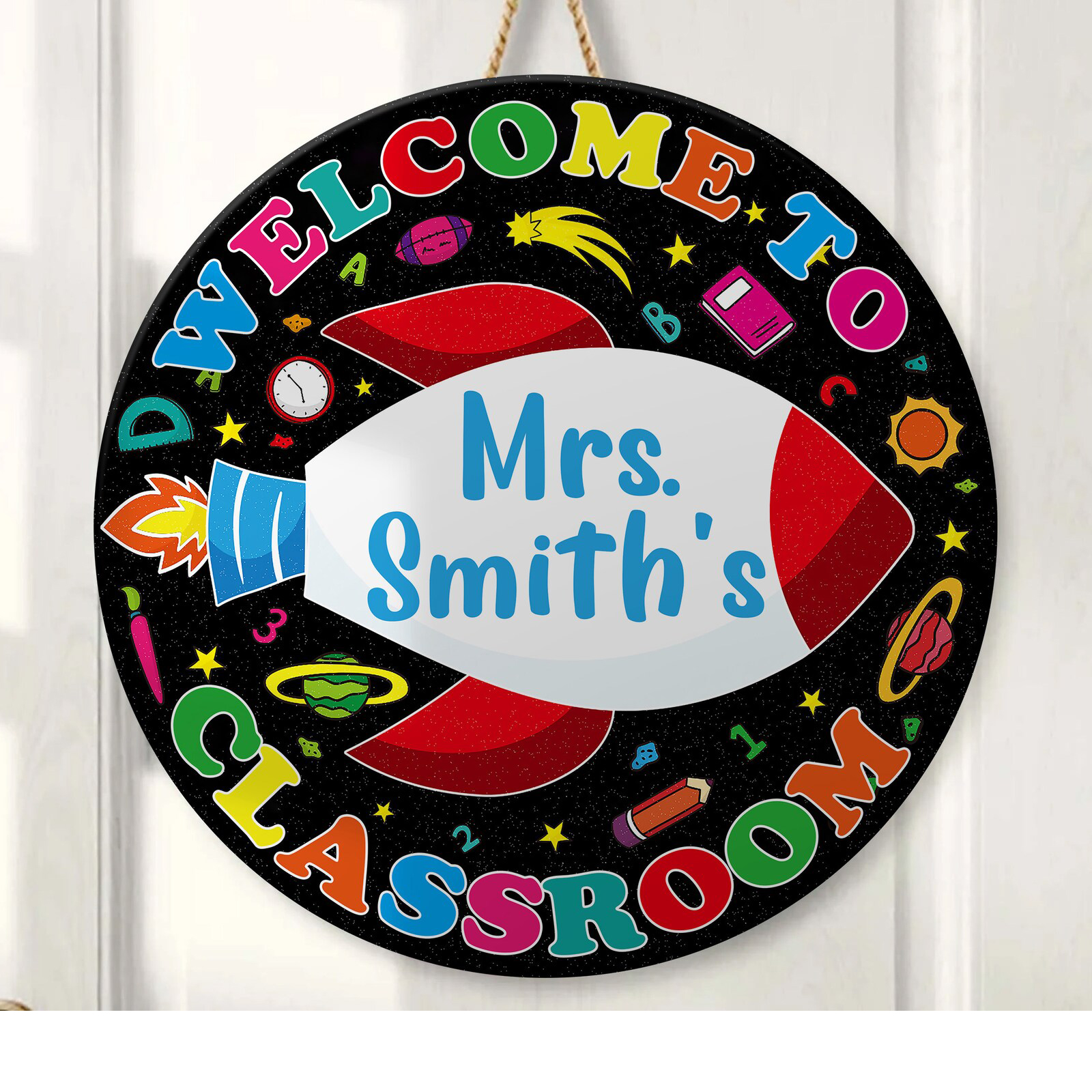 Custom Teacher Sign, Personalized Teacher Door Sign, Classro | Inspire ...