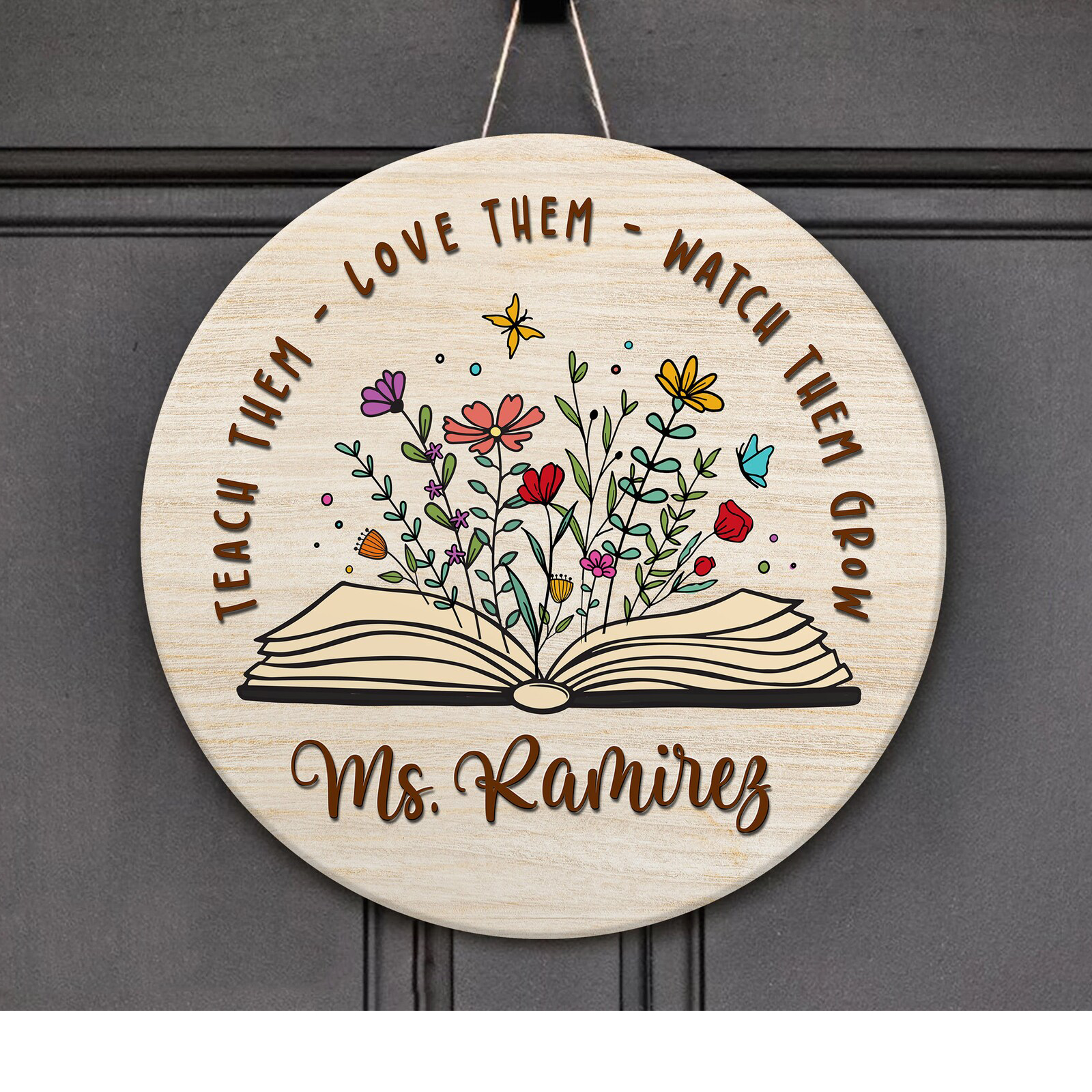 Custom Teacher Sign, Personalized Teacher Door Sign, Classro - Inspire ...