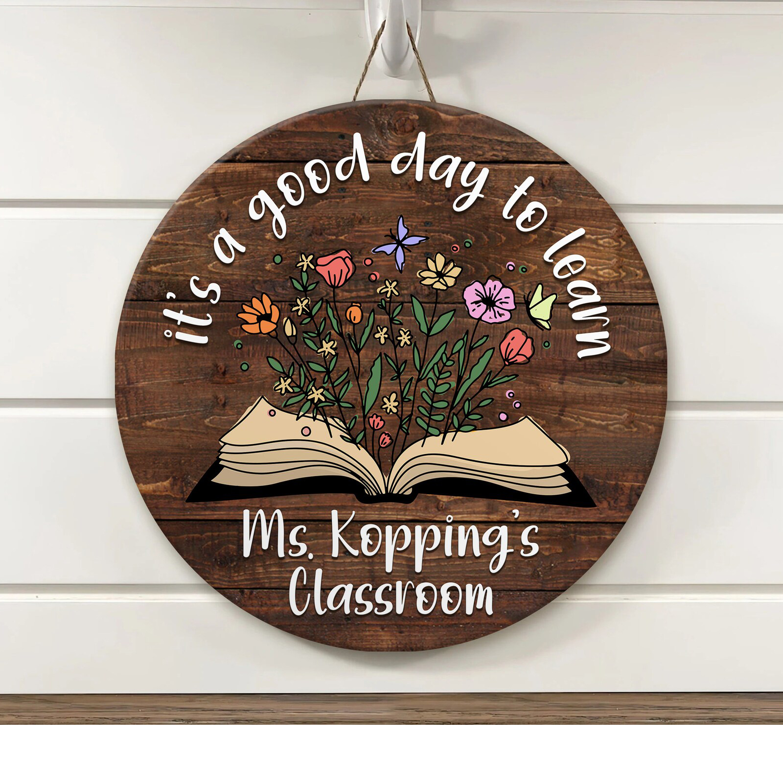 Custom Teacher Sign, Personalized Teacher Door Sign, Classro | Inspire ...
