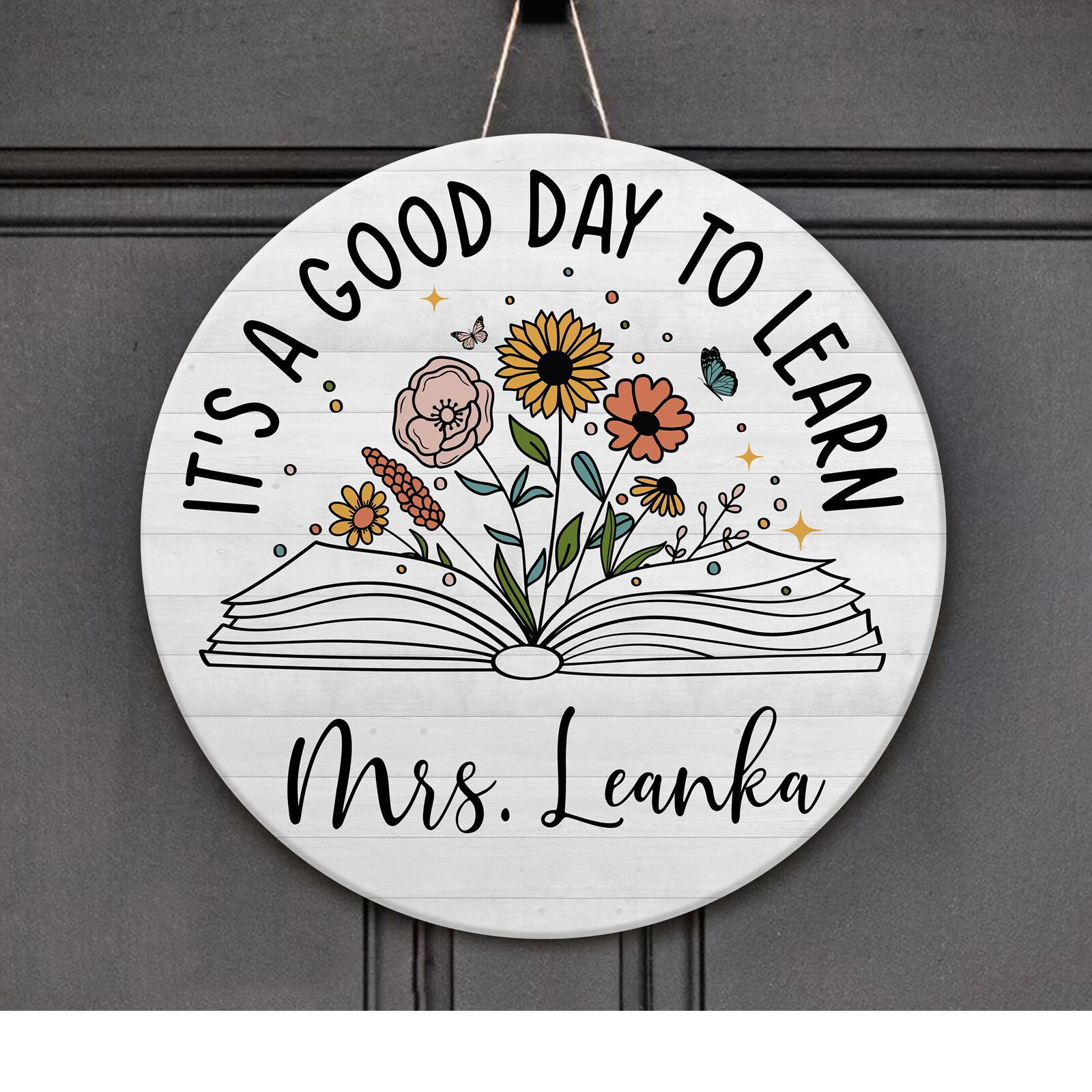 Custom Teacher Sign, Personalized Teacher Door Sign, Classro | Inspire ...