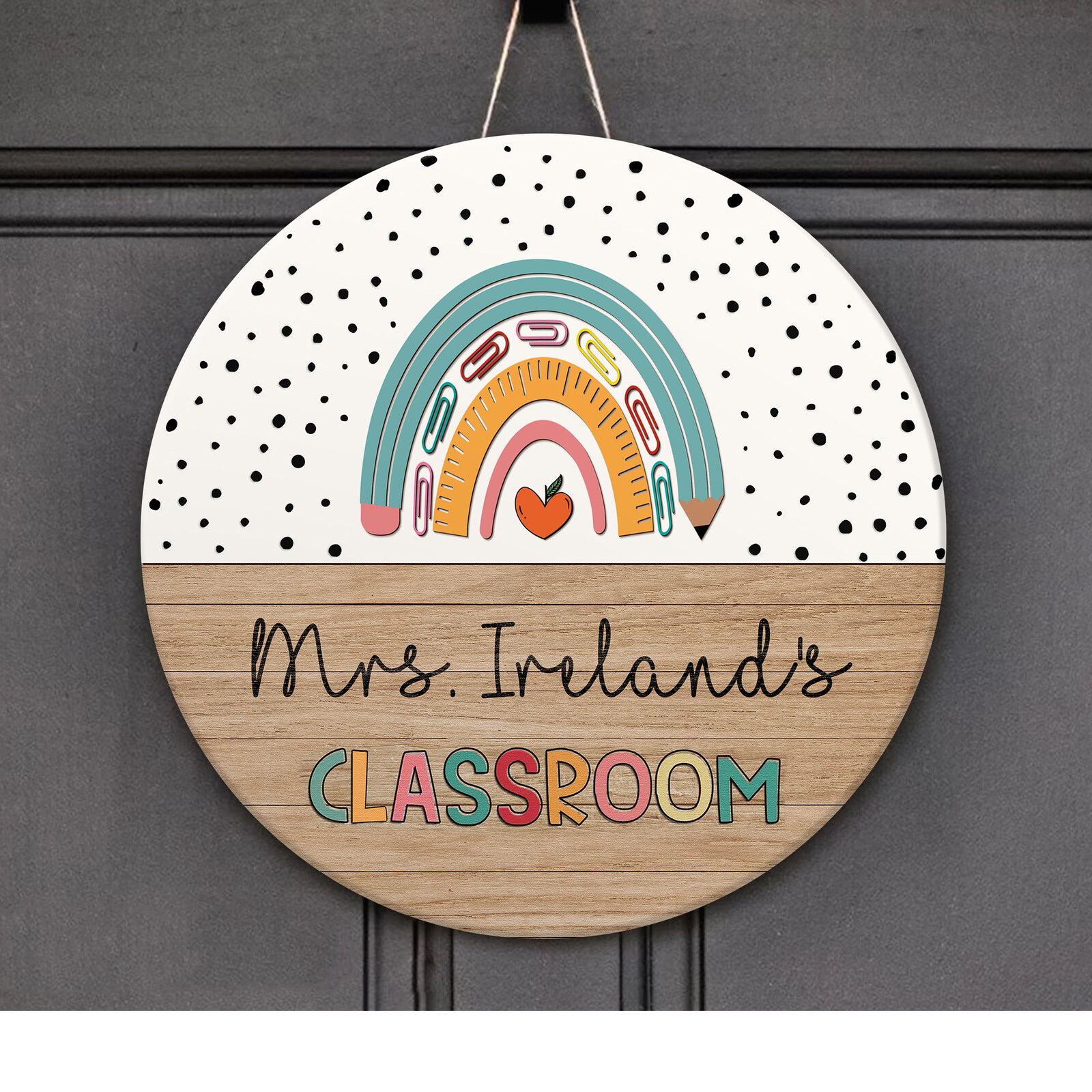 Personalized Classroom Door Sign, Teacher Gifts, Teachers Ap | Inspire ...