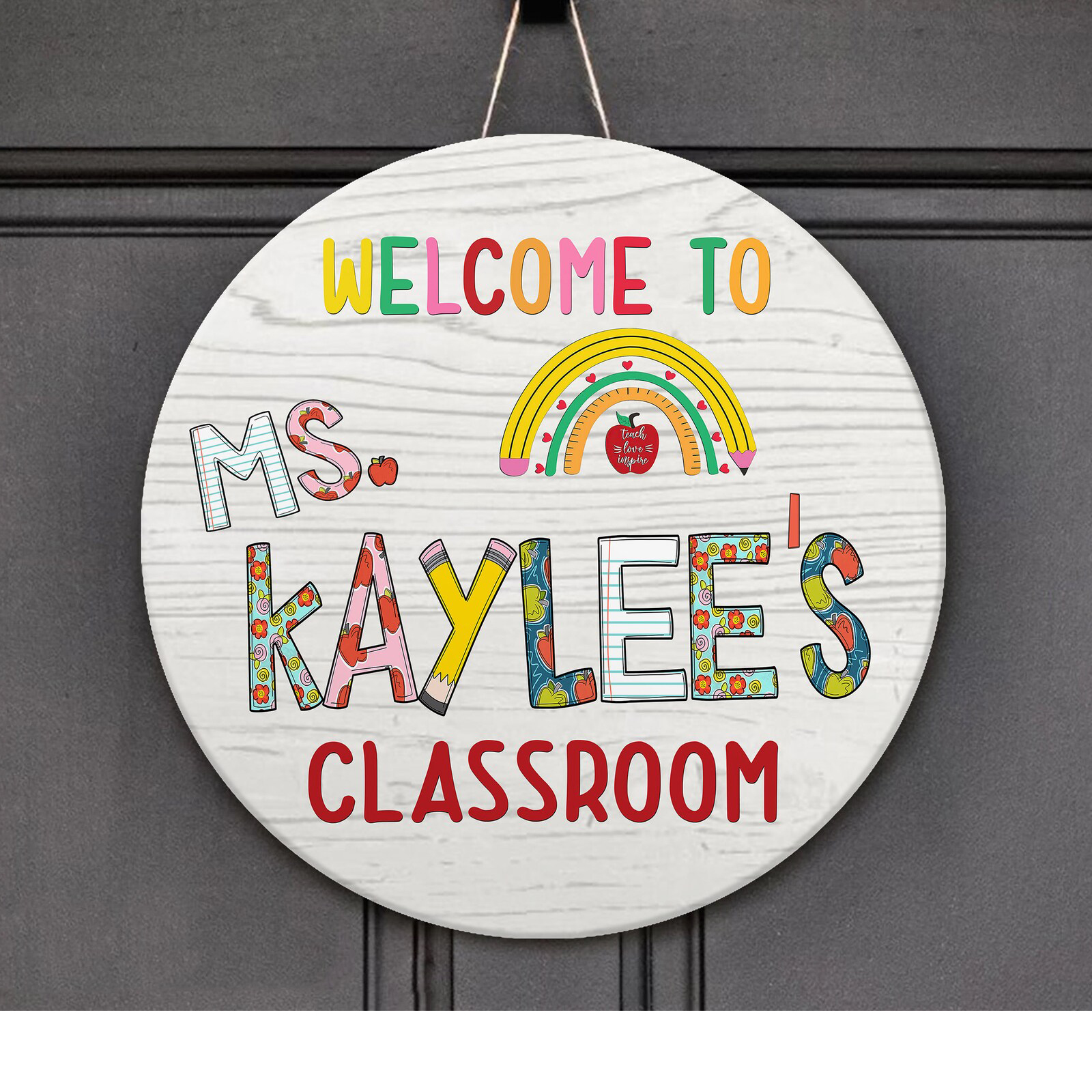 Personalized Classroom Door Sign, Teachers Appreciation Gift | Inspire ...