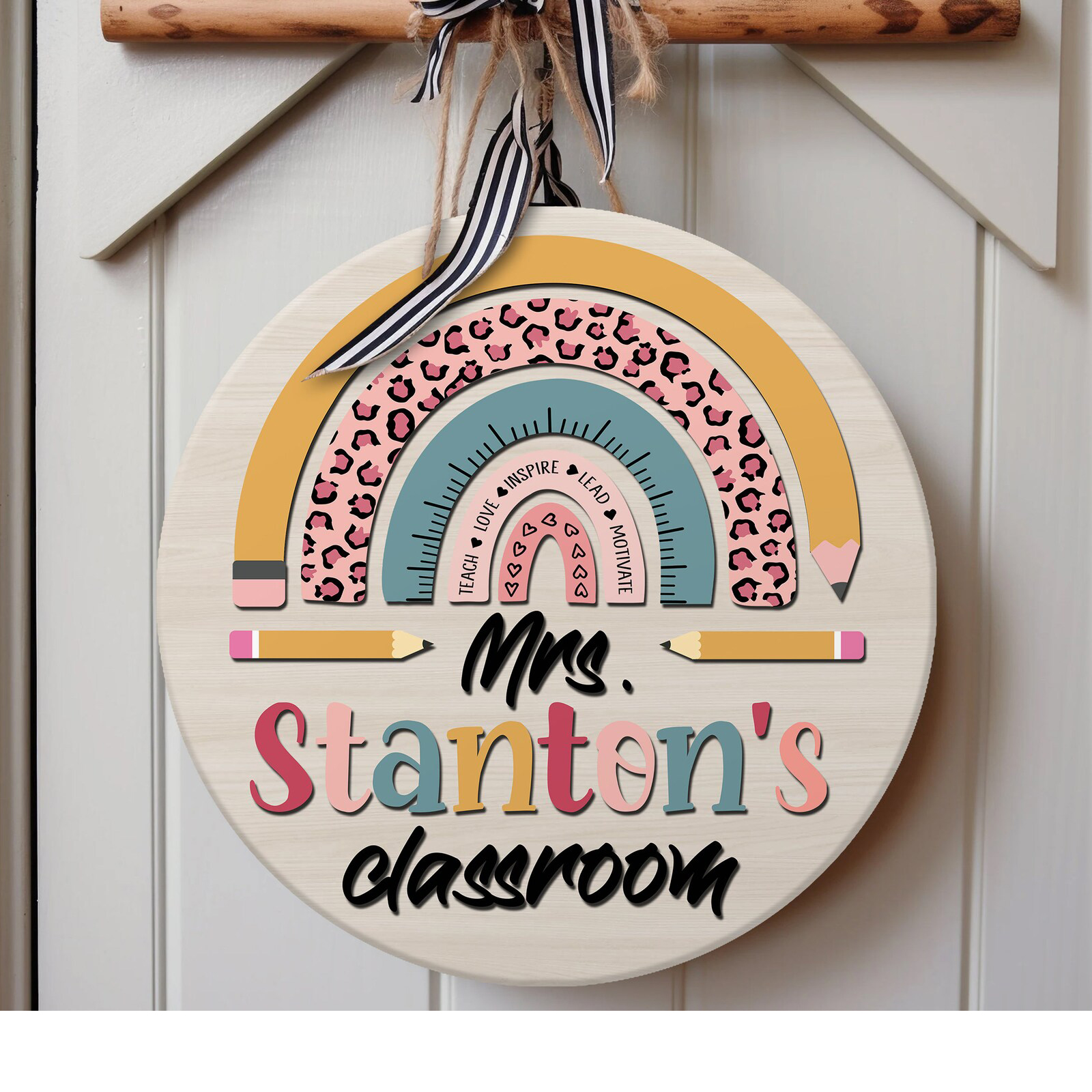 Personalized Classroom Door Sign, Teachers Appreciation Gift | Inspire ...