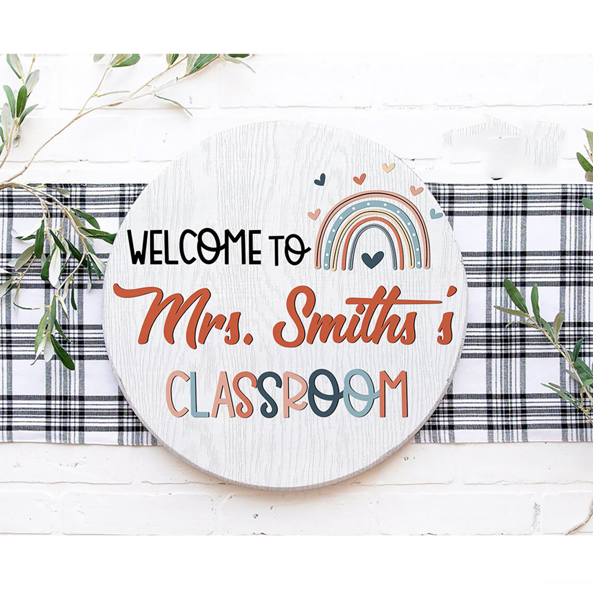 Personalized Teacher Door Hanger, Teacher Door Sign, Custom | Inspire ...