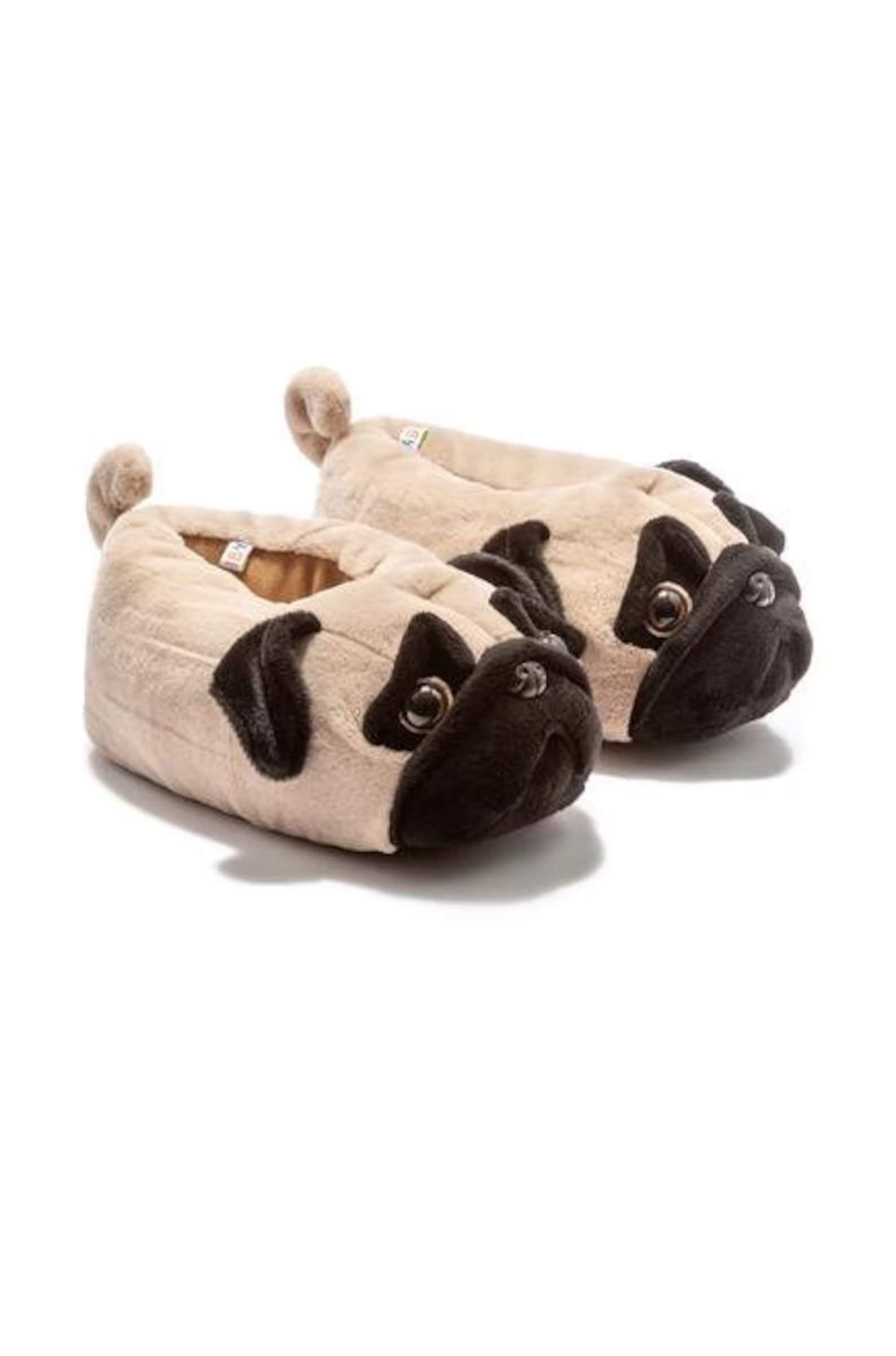 Cute fluffy pug dog home slippers, Cozy fuzzy animal house s | Inspire ...