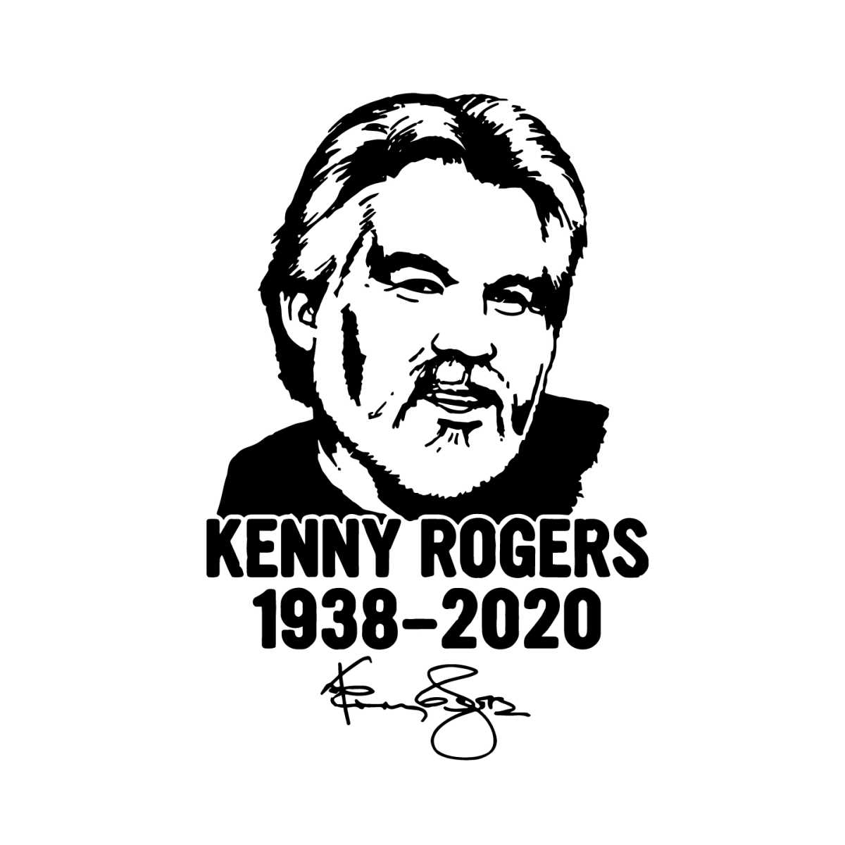 Kenny Rogers 1938 2020 Thanks For Memories For Us Svg, Trend | Inspire ...