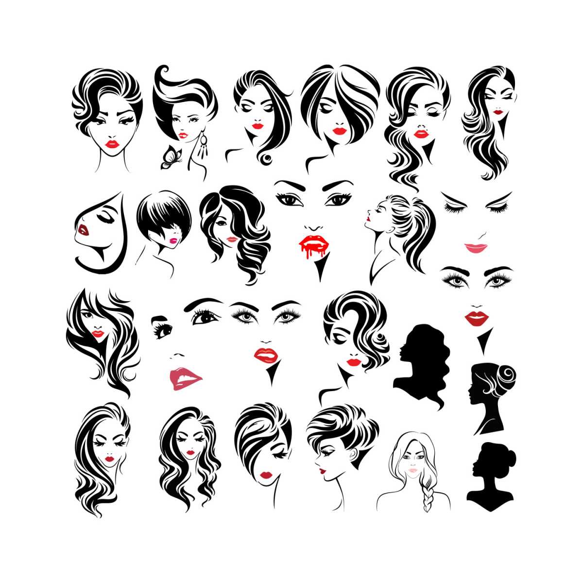 Woman Face Svg, Trending Svg, Woman Svg, Lips Svg, Lashes Sv - Inspire ...