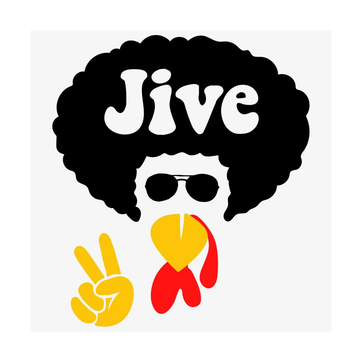 Peace Sign Jive Turkey Face Svg, Thanksgiving Svg, Peace Sig | Inspire ...