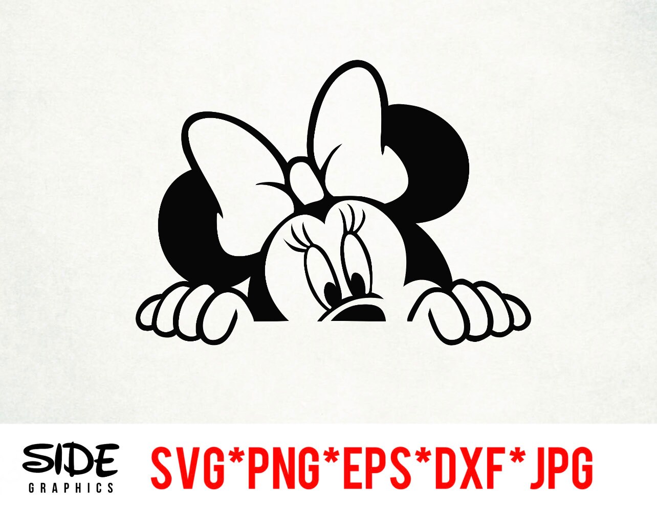 Peeking Minnie instant download digital file svg, png, eps, - Inspire ...