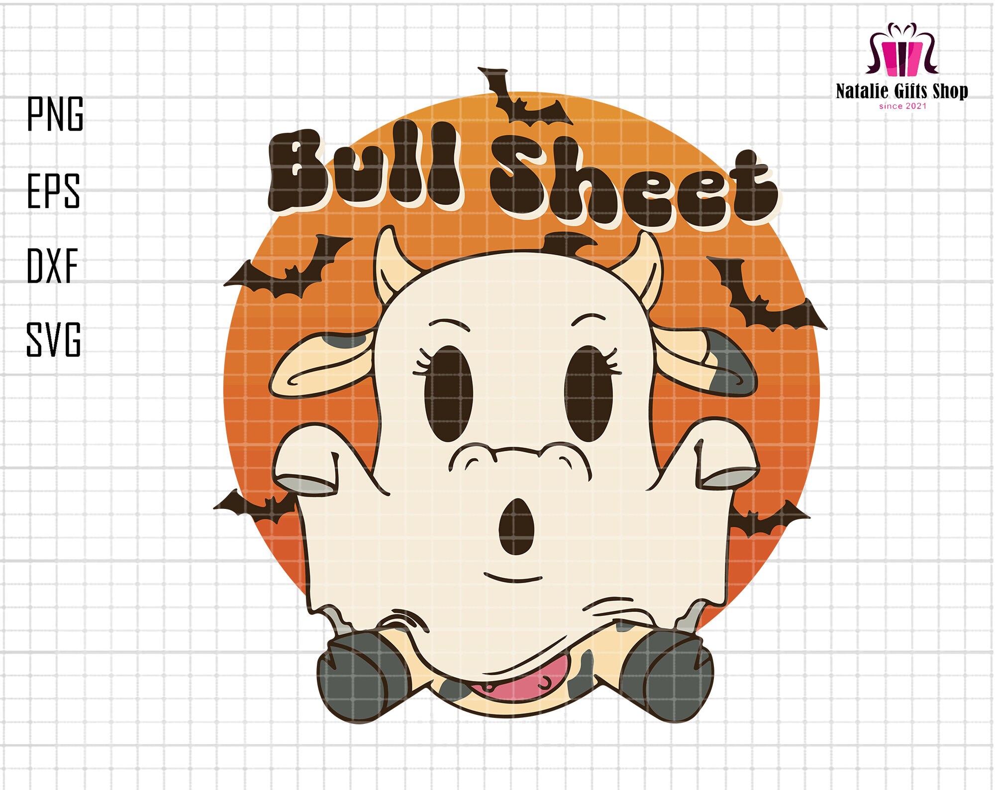 Bull Sheet Svg, Ghost Cows Svg, Funny Cow Svg, Spooky Pumpki - Inspire ...