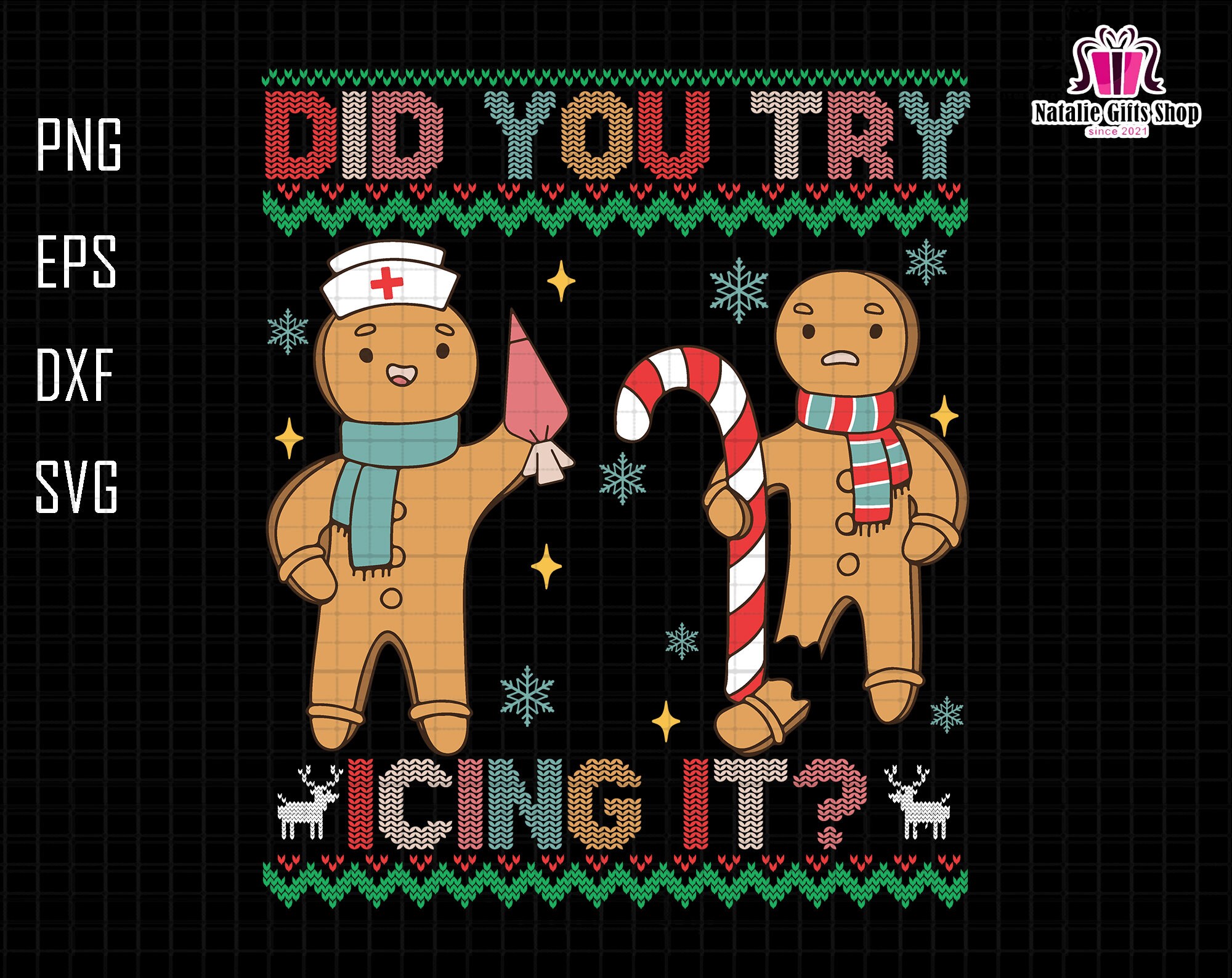 Did You Try Icing It Svg, Knit Wool Svg, Ugly Gingerbread Nu - Inspire ...