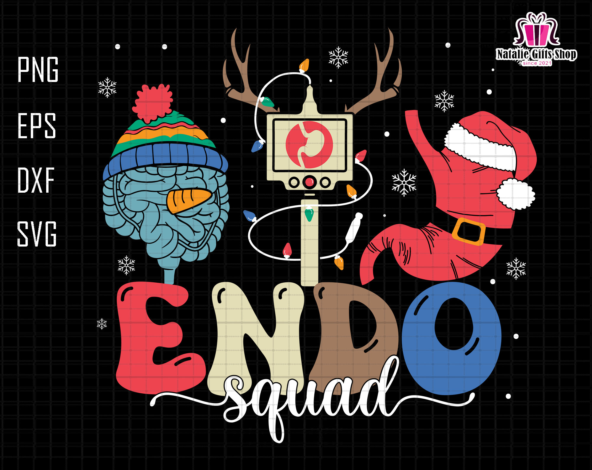 Endo Squad Svg, Stomach Santa Hat Svg, Endoscopy Tech Christ | Inspire ...
