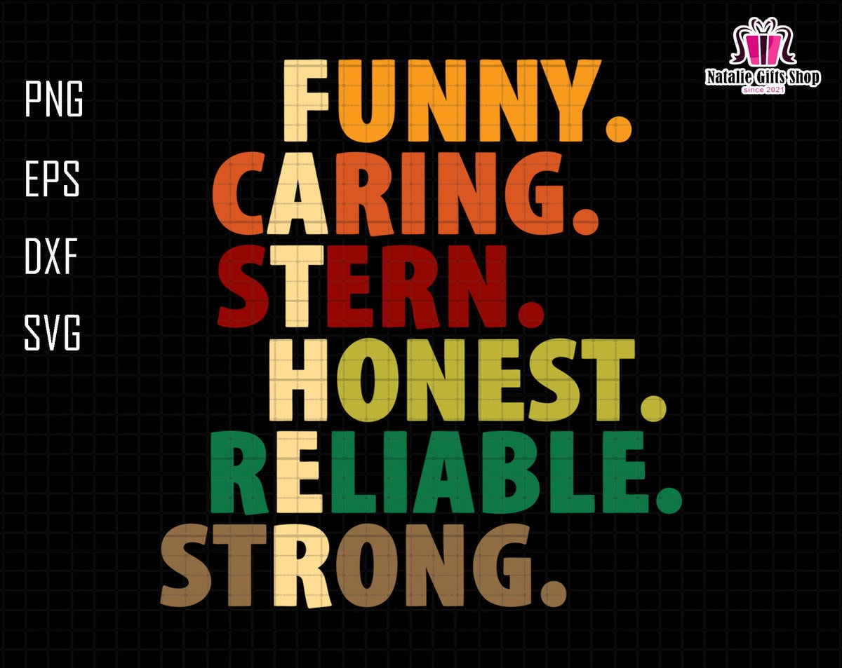 Father Svg, Father Definition Svg, Funny Caring Stern Honest | Inspire ...