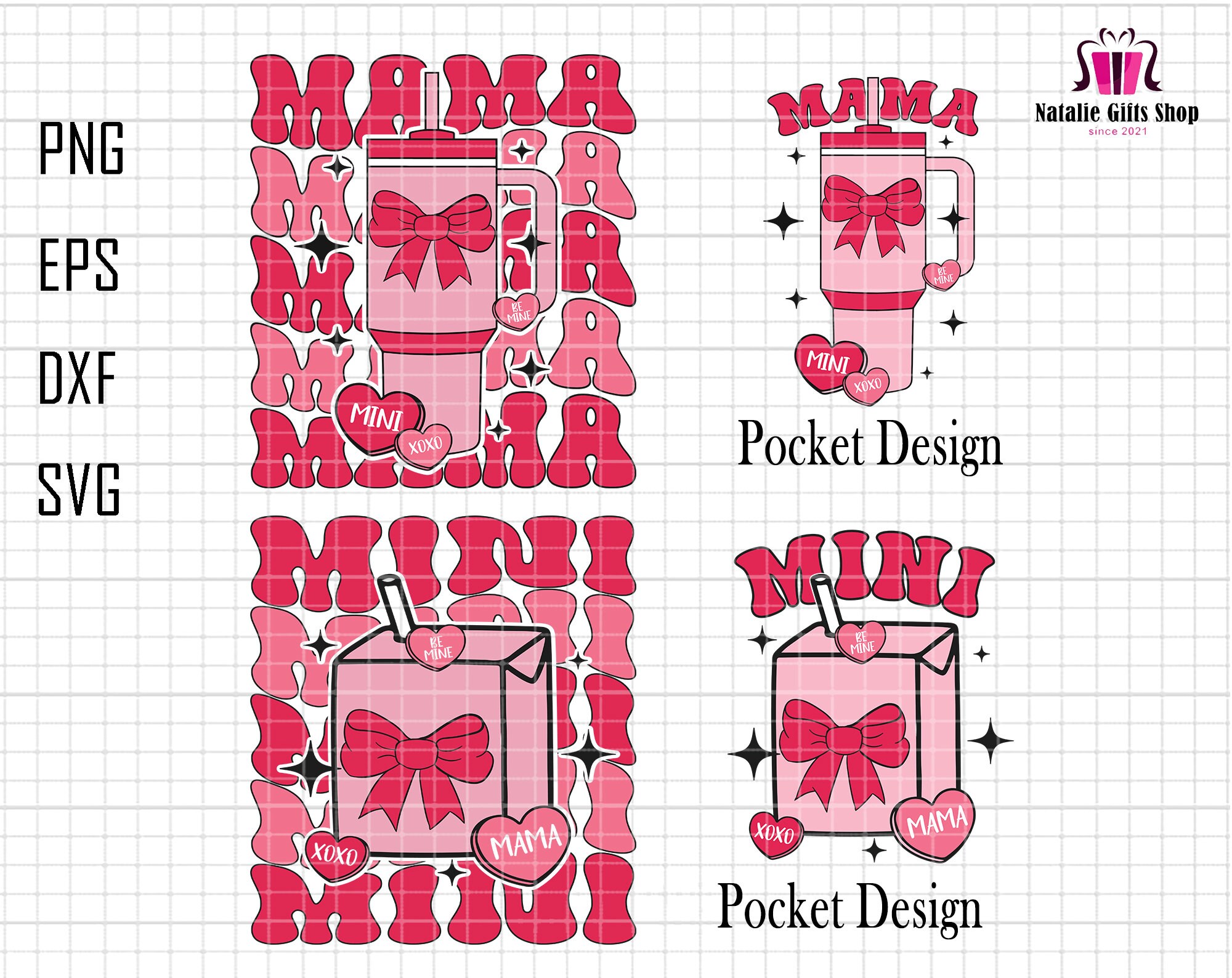 Mama Mini Couple Svg, Mamas Valentine Svg, XOXO Valentine Sv - Inspire ...