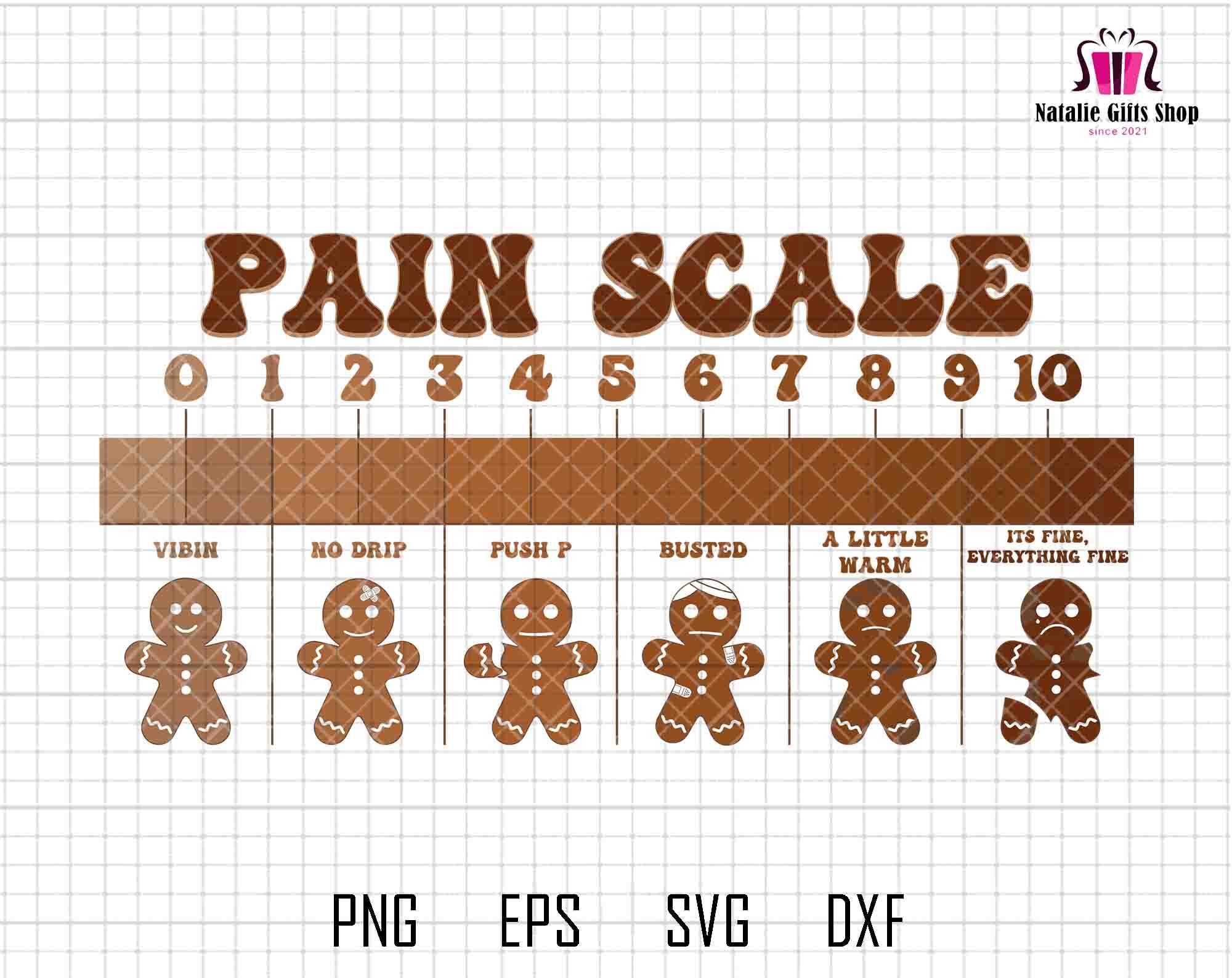 Pain Scale Svg, Christmas Gingerbread Svg, Nurse Gingerbread - Inspire ...