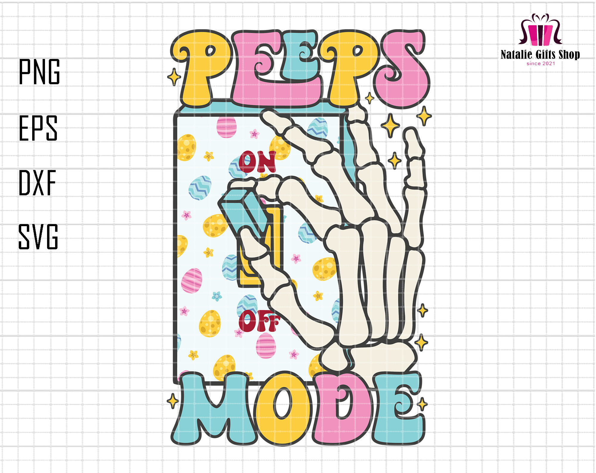 Peeps Mode Svg, Skeleton Hand Svg, On Off Easter Day Svg, Ha - Inspire ...