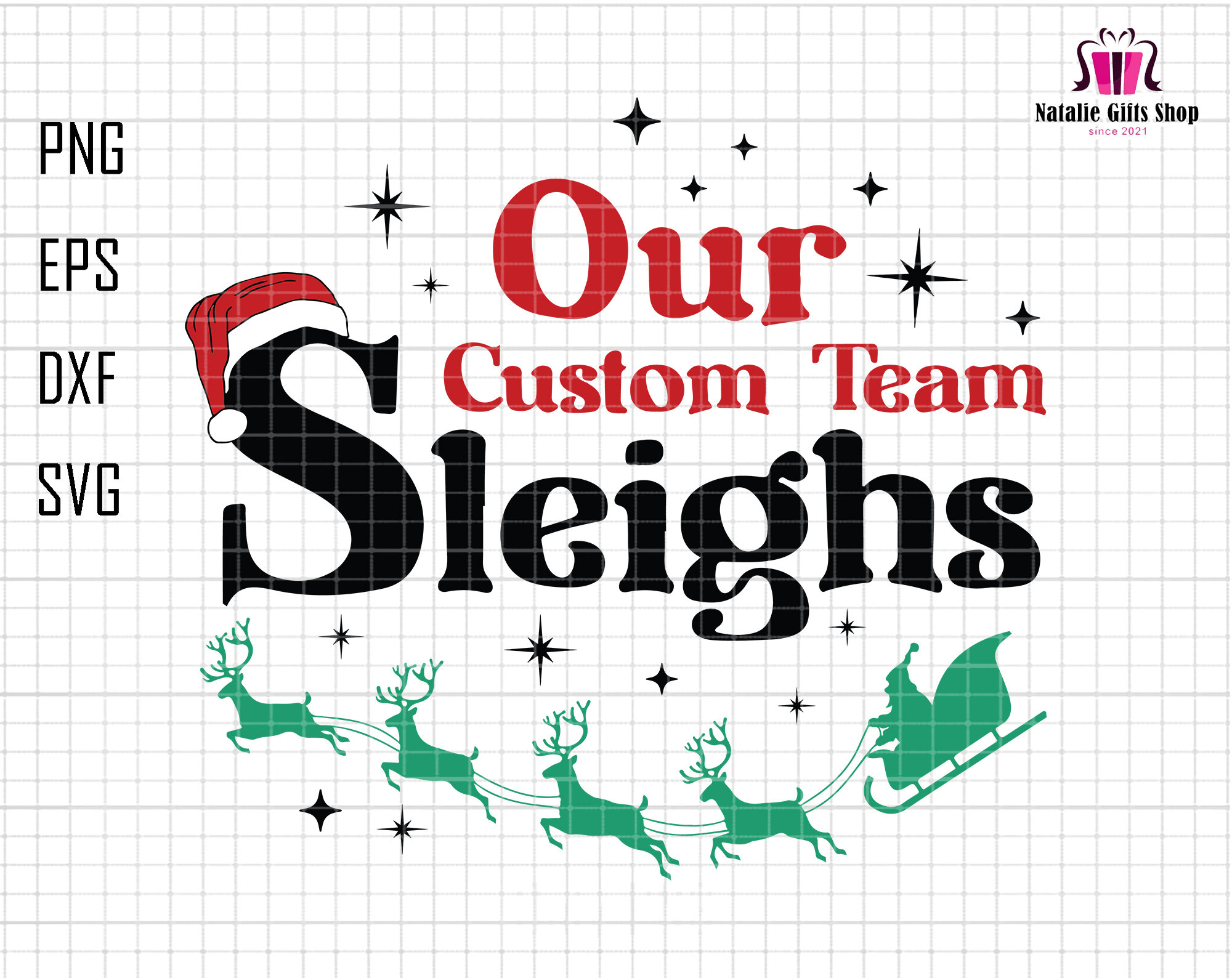 Personalized Sleighs Svg, Our Custom Team Sleighs Svg, Sleig | Inspire ...
