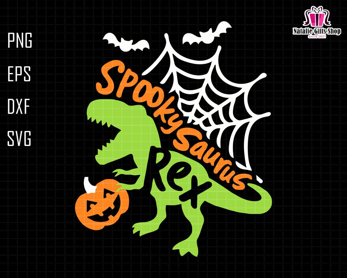Spooky Saurus Rex Svg, Halloween Dinosaur Svg, Funny Hallowe | Inspire ...