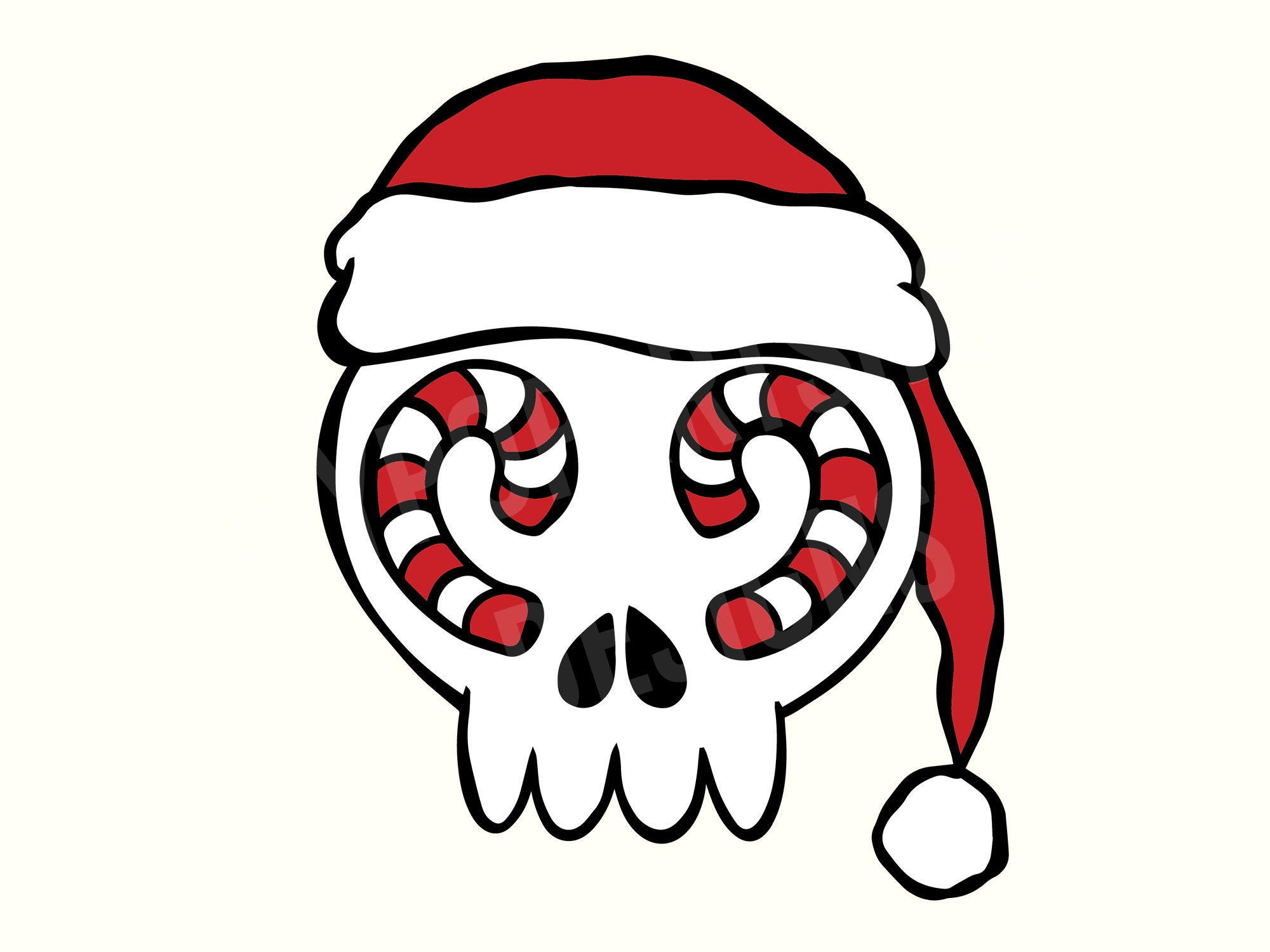 Christmas Skull Svg, Santa Skull Svg, Creepmas Svg, Gothmas - Inspire ...