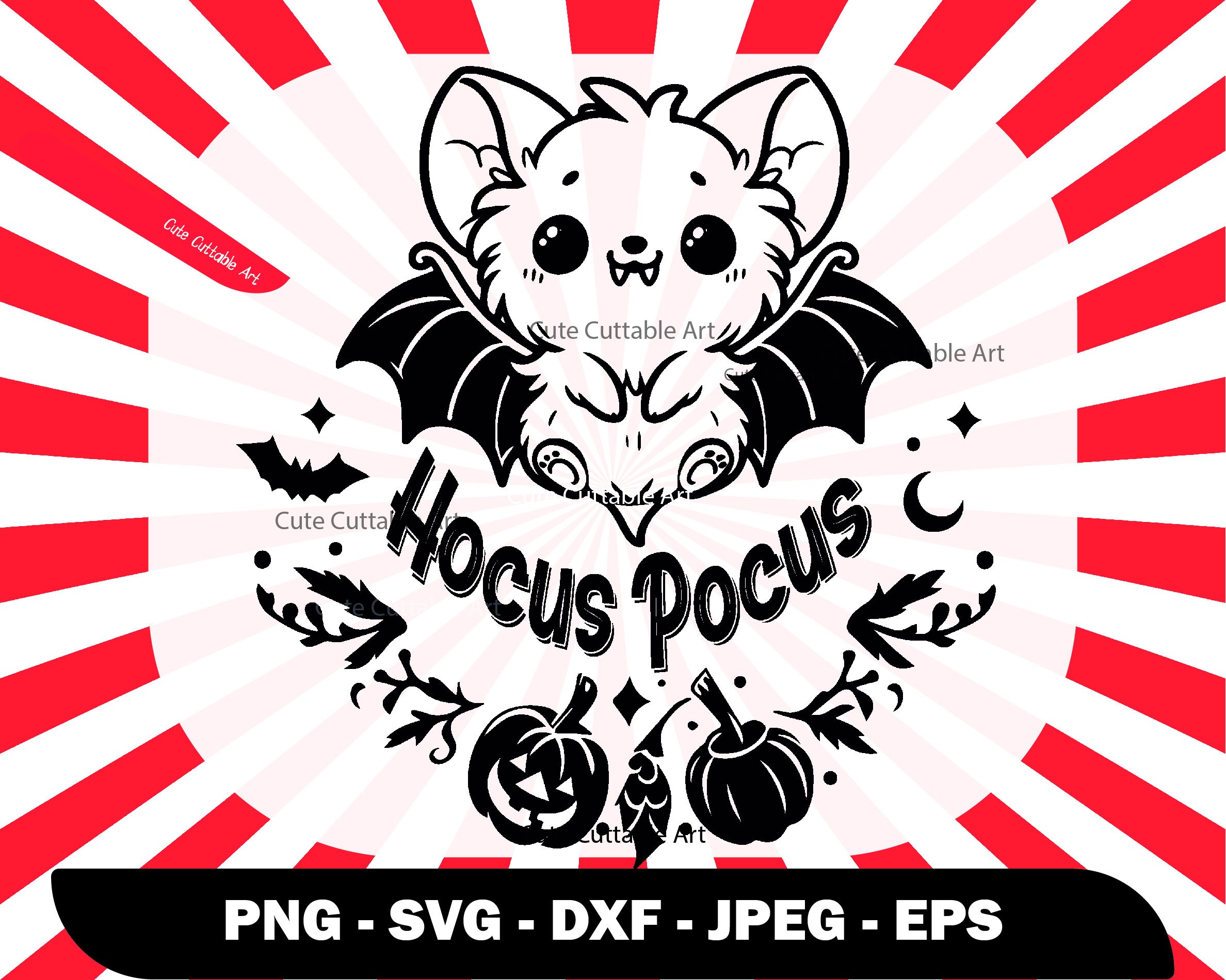 Cute Bat Halloween Hocus Pocus Svg, Hocus Pocus Svg, Hocus P | Inspire ...