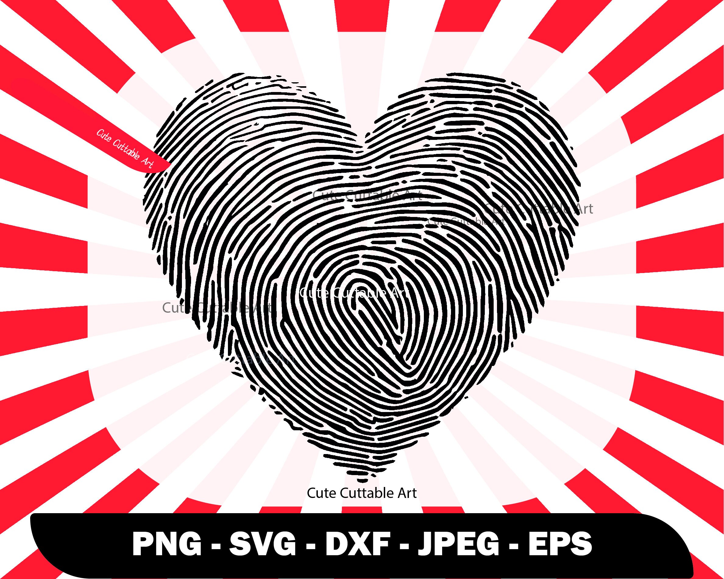 Fingerprint Heart Svg , Heart Svg, Heart Png, Heart Illustra | Inspire ...