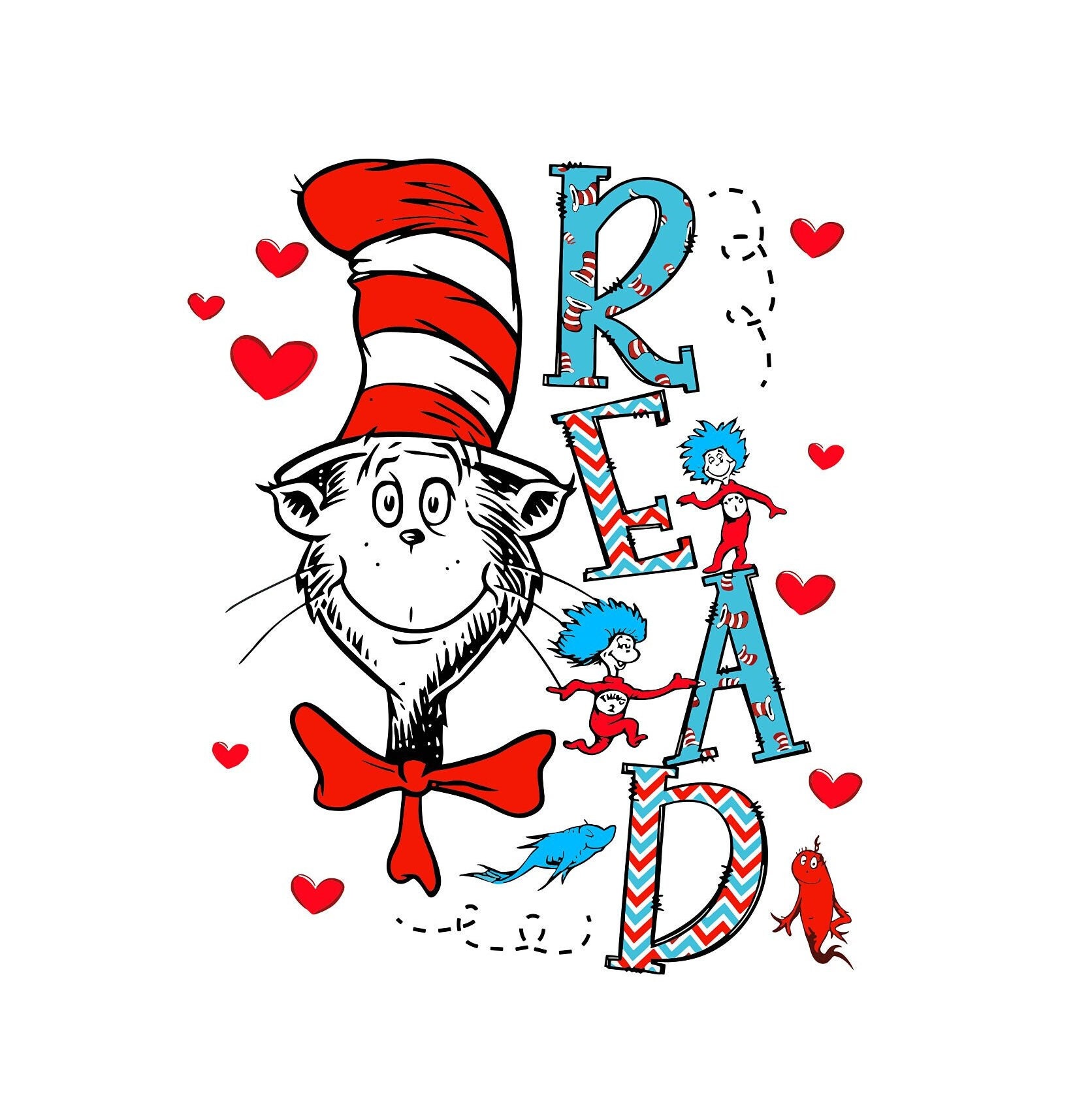 Dr Seuss Read Svg,Png, Dr Seuss Svg, Dr Seuss Png, Dr Seuss - Inspire ...